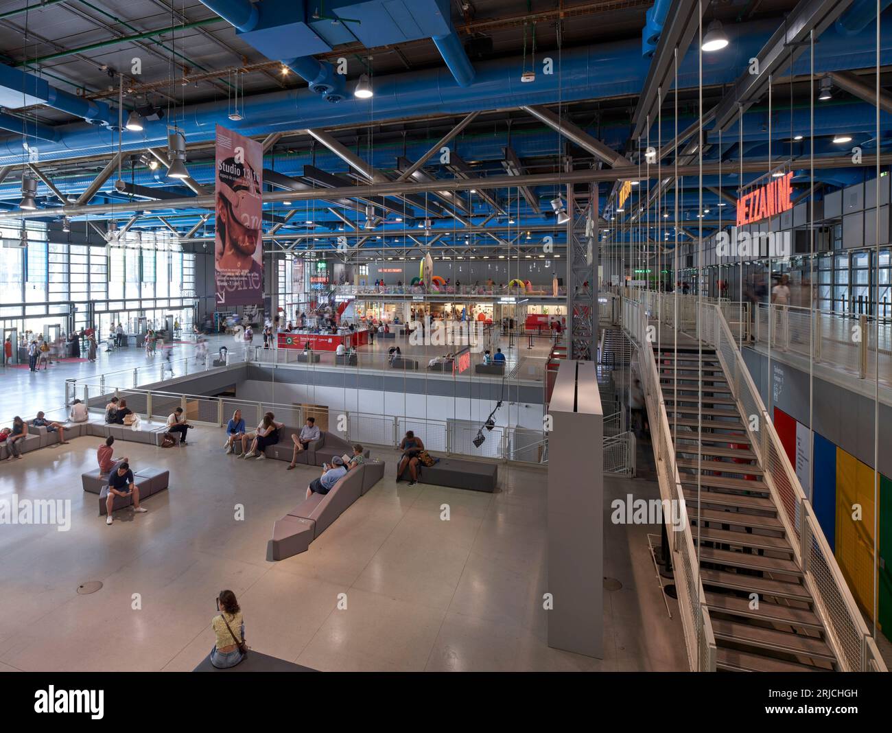 Interior view on ground floor. Centre Pompidou Paris in 2023, Paris ...