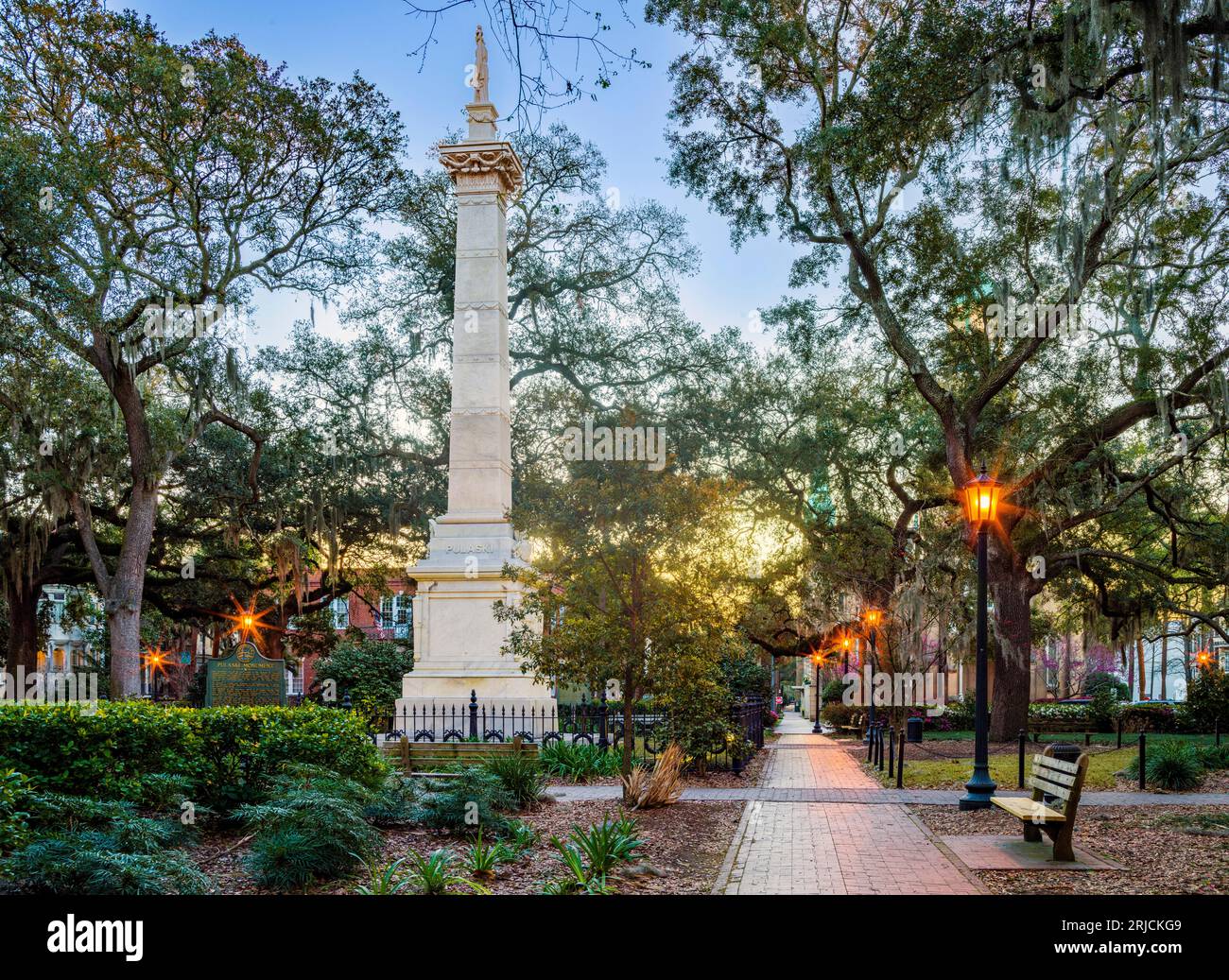 Monterey Square Savannah,Georgia, United States of America Stock Photo ...