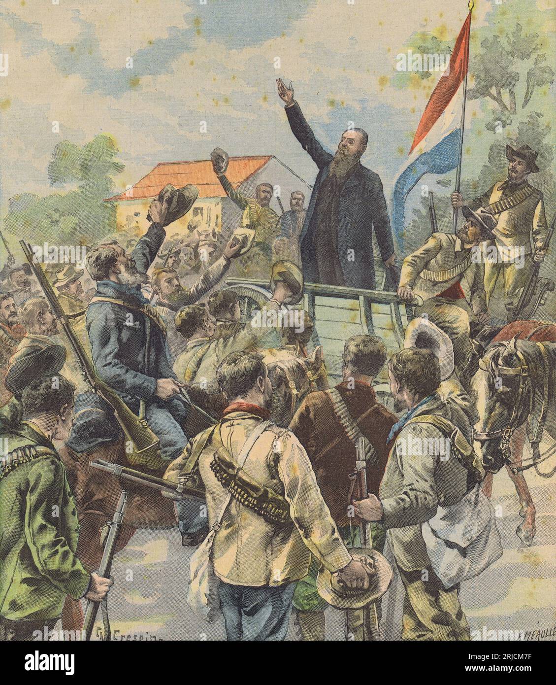 harangue of President Steyn Orange Free State 1900, from Le petit ...