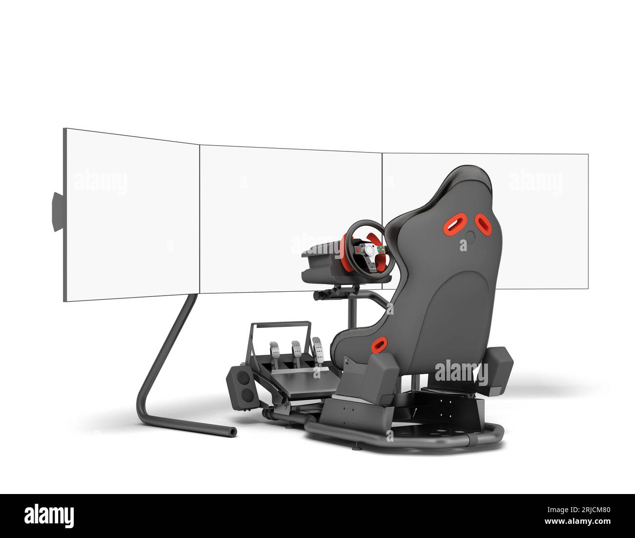 modern car game simulator perspective view 3d render on white Stock ...