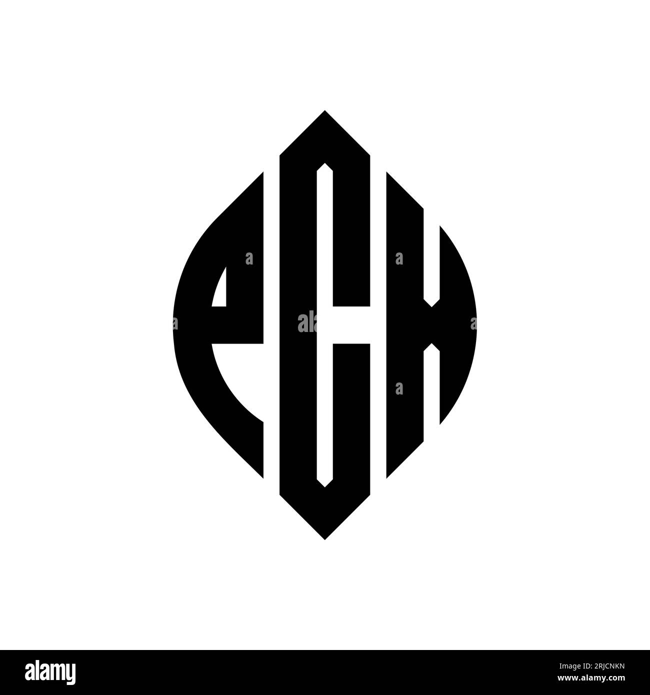 PCX circle letter logo design with circle and ellipse shape. PCX ...