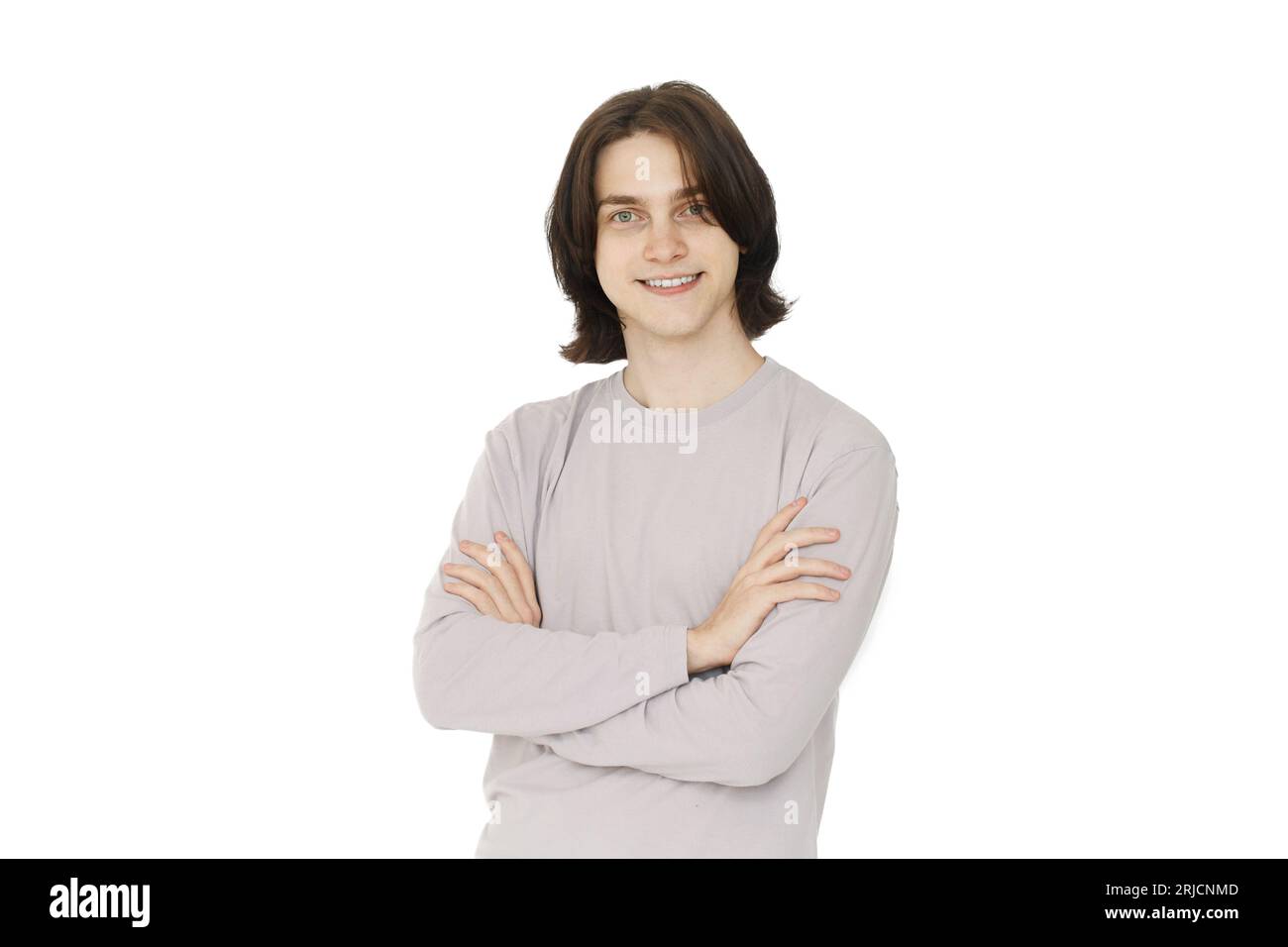 Happy smiling man on white background Stock Photo - Alamy