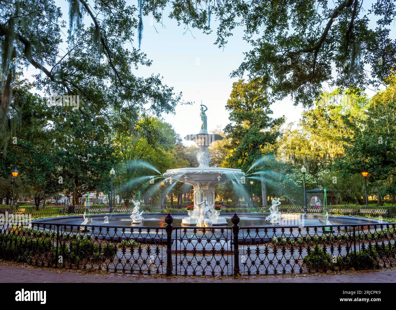 Forsyth Fountain,Forsyth Park Savannah,Georgia, United States of ...