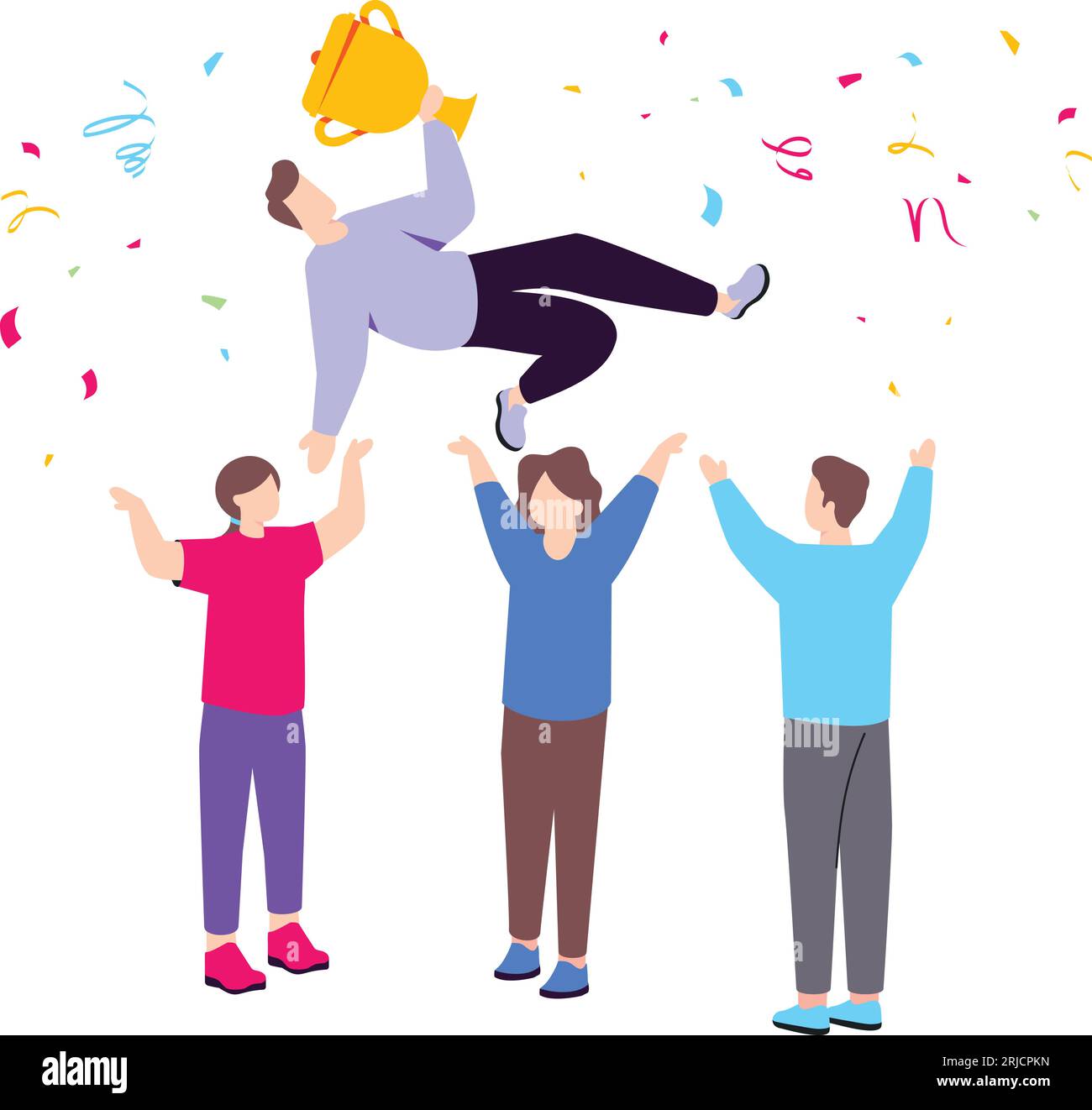 Throwing Confetti In Office