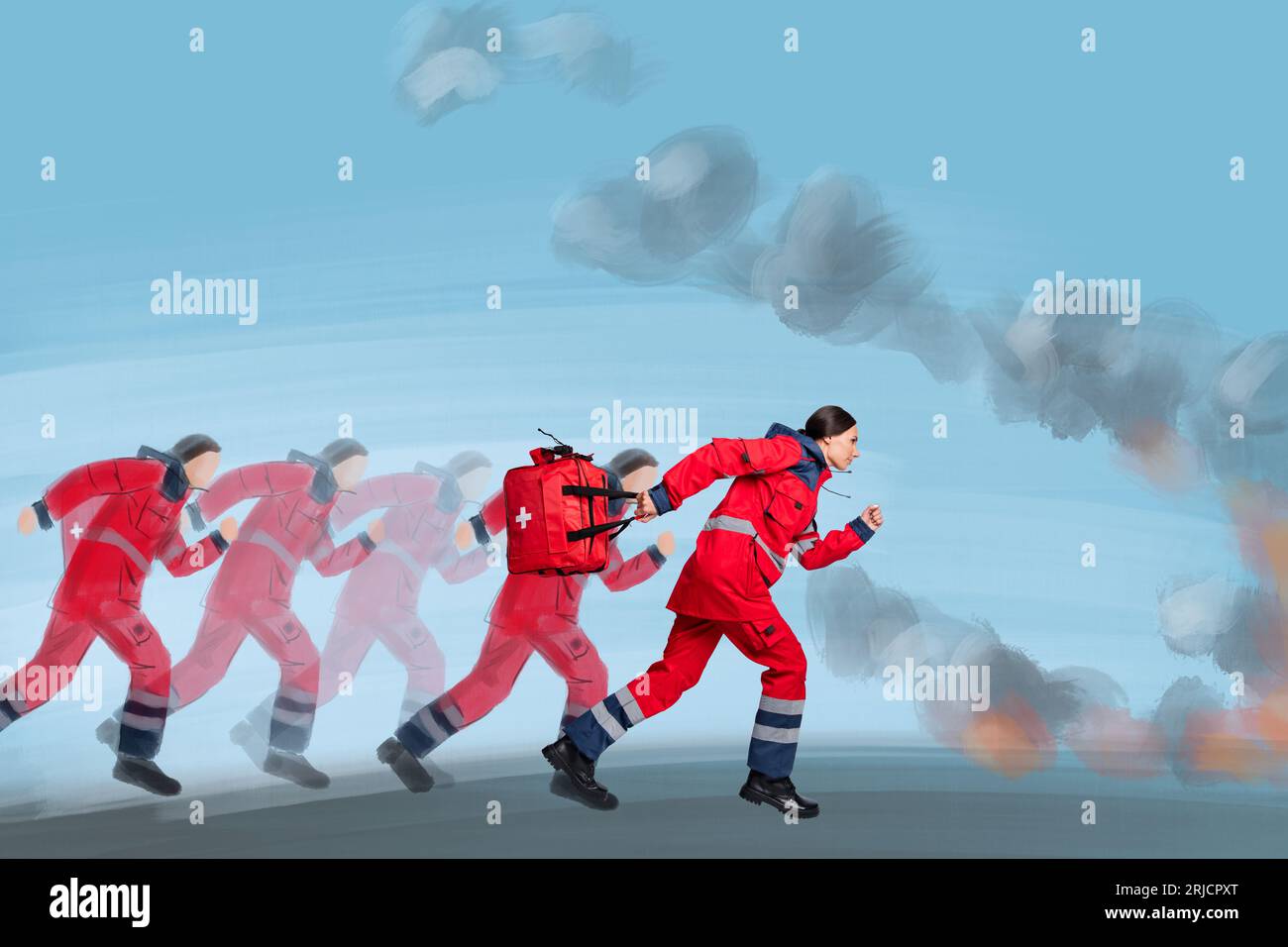 Accident and emergency staff running hi-res stock photography and ...