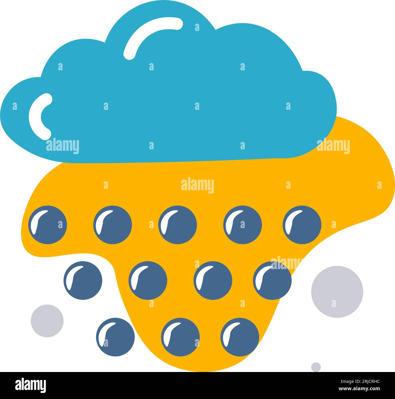 Precipitation cloud with rain drops weather icon Stock Vector Image ...