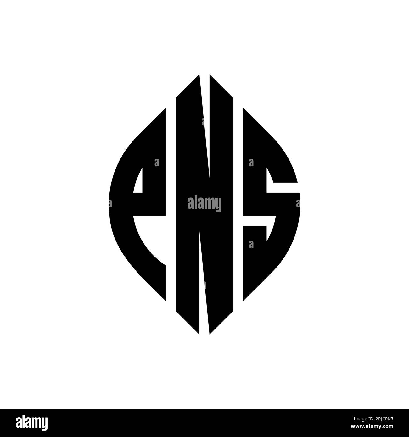 PNS circle letter logo design with circle and ellipse shape. PNS ...