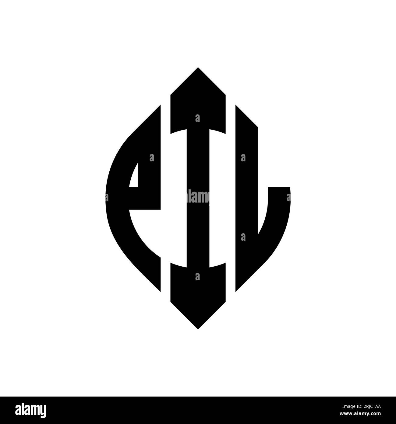 PIL circle letter logo design with circle and ellipse shape. PIL ...