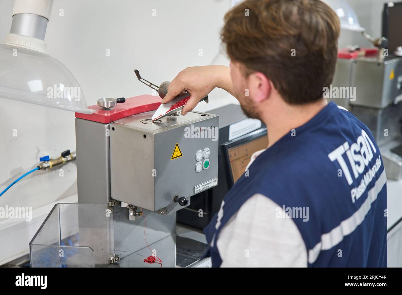 people Working in the laboratory of a modern factory. quality ...