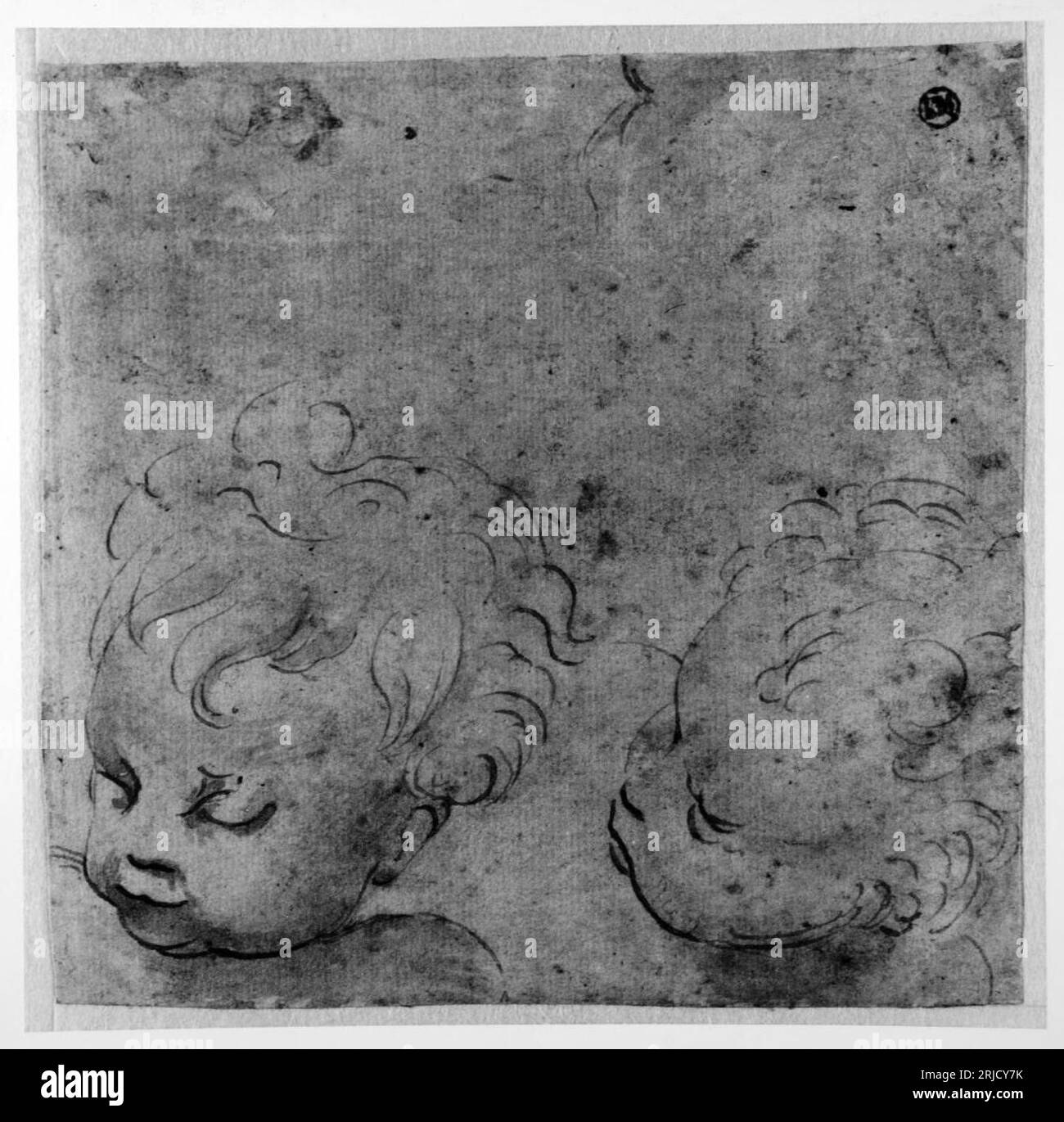 Two heads of angels by Francesco Curia Stock Photo - Alamy