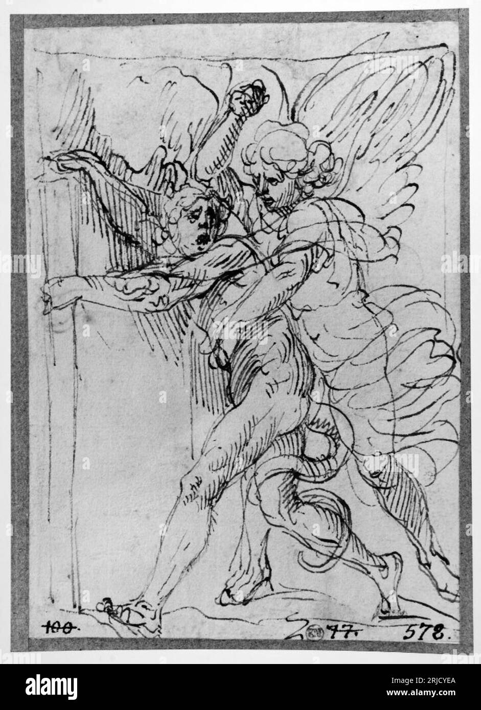 Angel fight Black and White Stock Photos & Images - Alamy