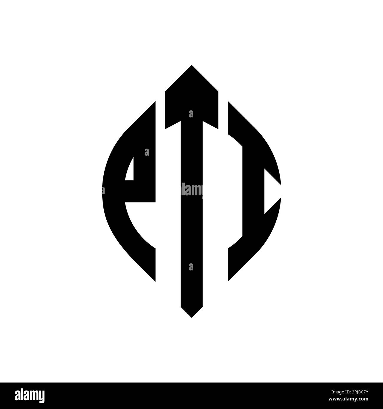 PTI circle letter logo design with circle and ellipse shape. PTI ...