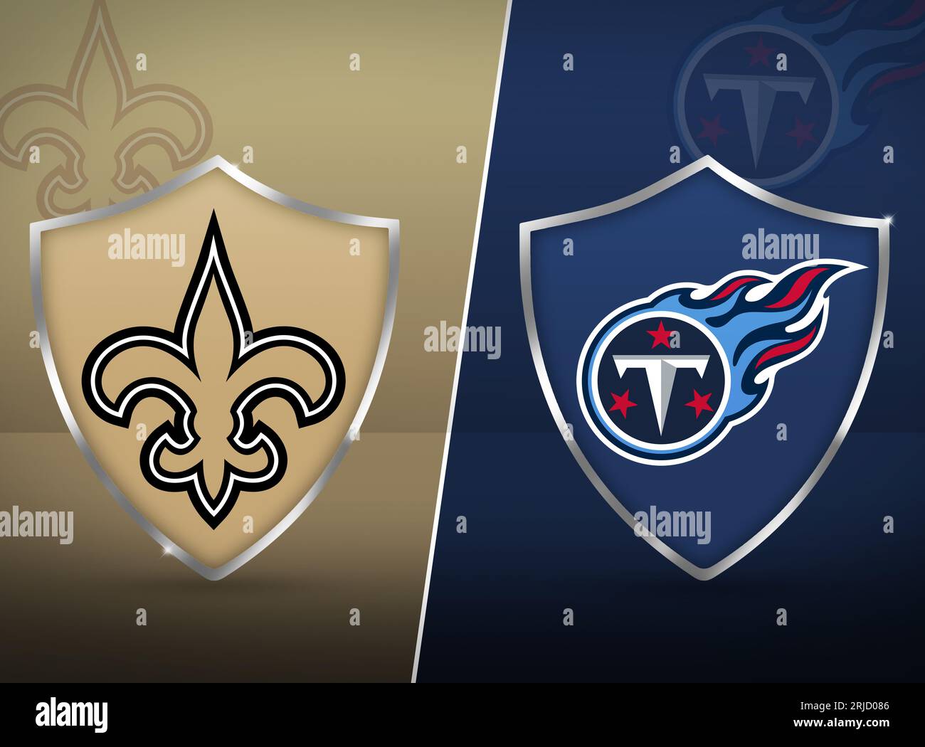 Saints Vs Titans NFL preseason football match fixture background design ...