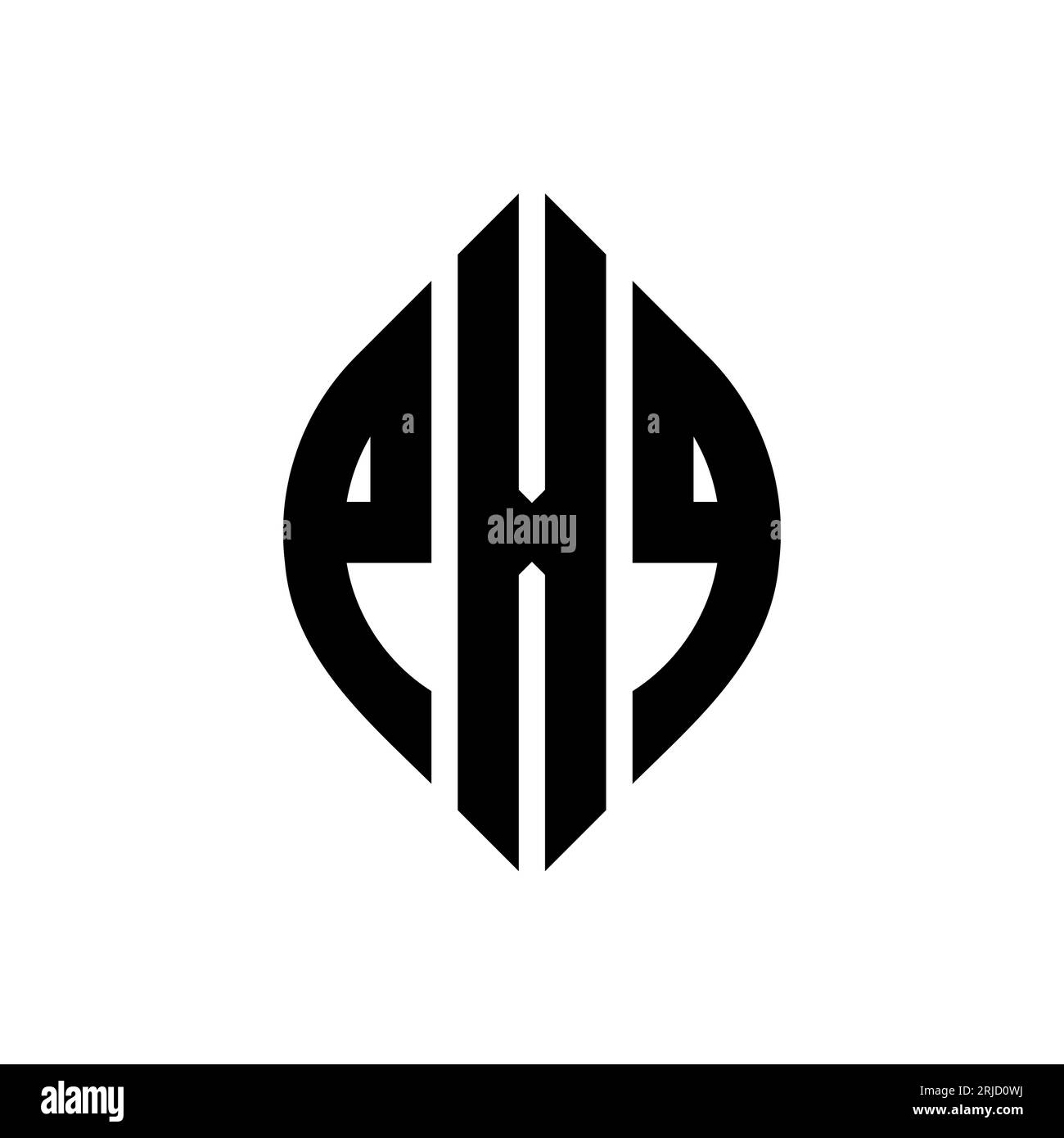 PXQ circle letter logo design with circle and ellipse shape. PXQ ...