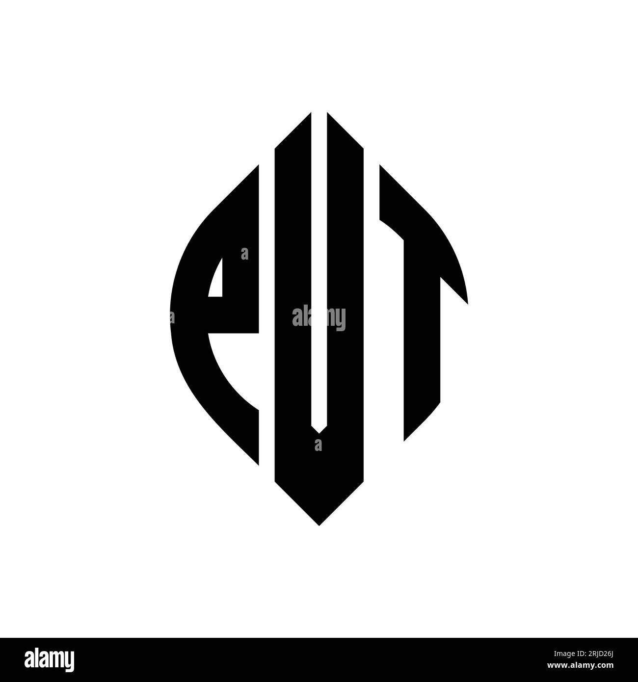 PVT circle letter logo design with circle and ellipse shape. PVT ...