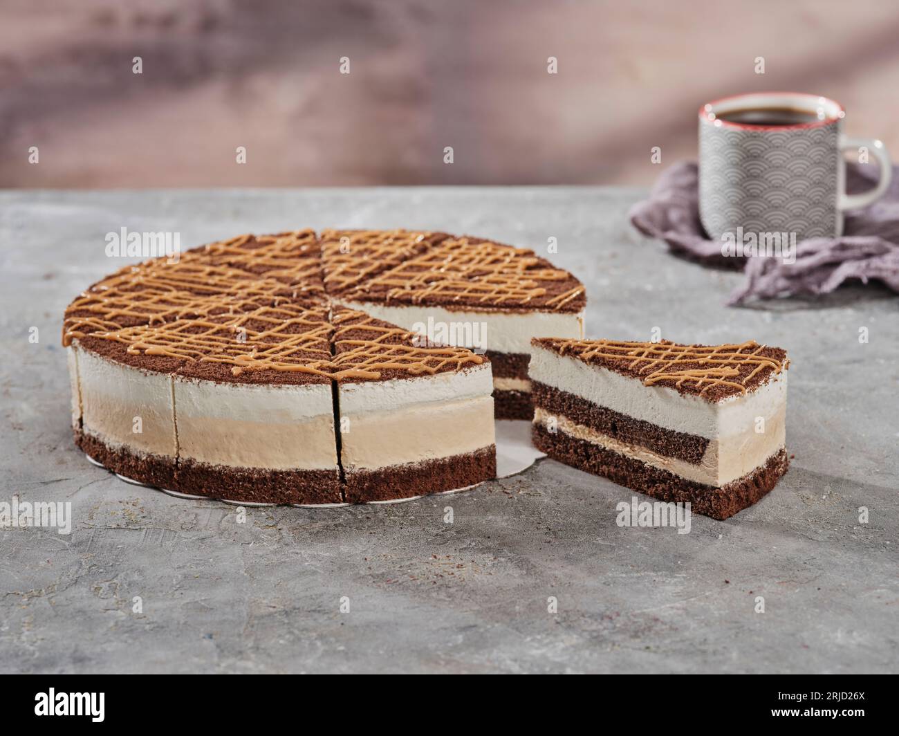 beautiful picture of a slice of dessert on a plate and a nice ...