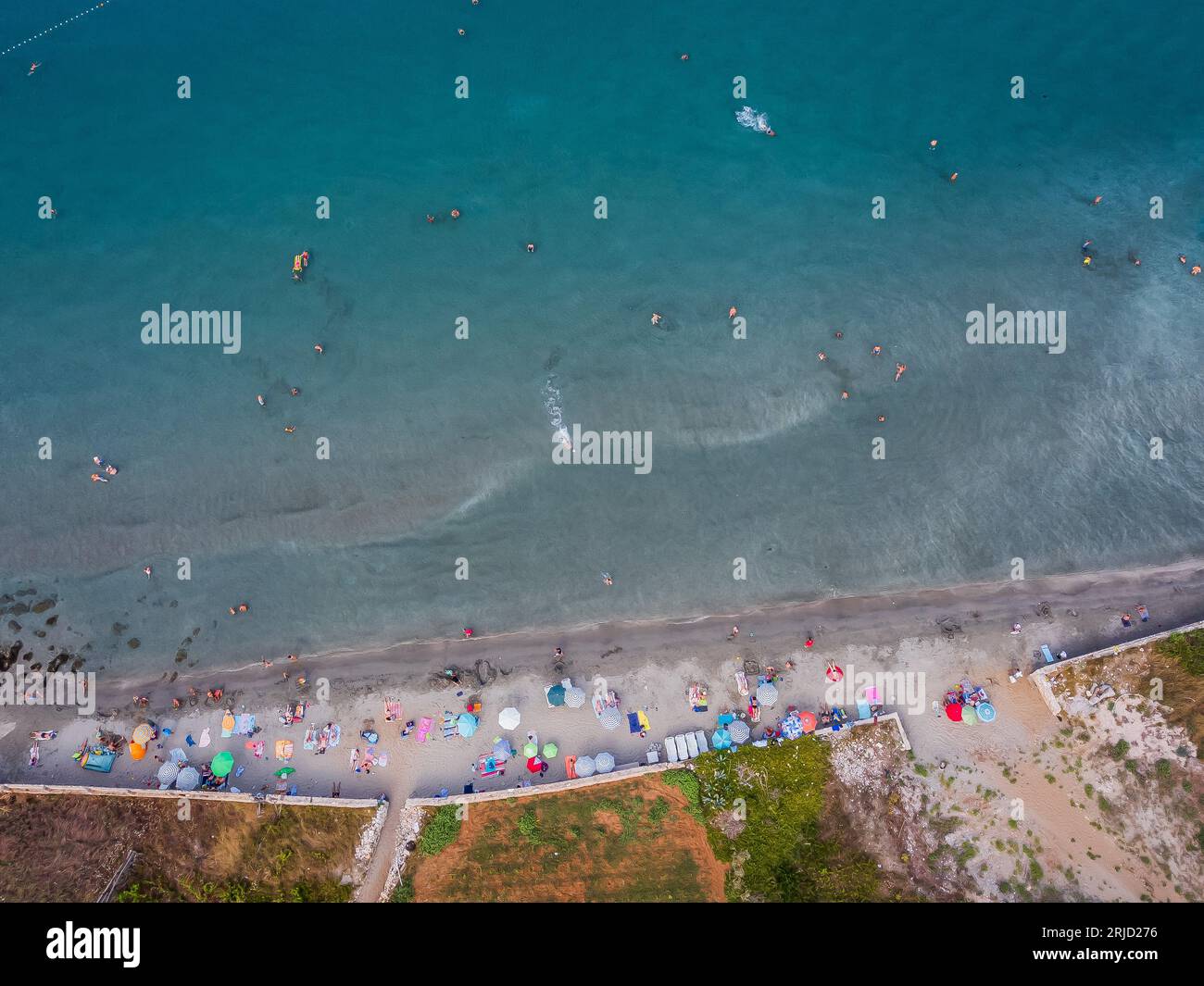 Split, Croatia. 28th July, 2023. Aerial photo taken on July 27, 2023 ...