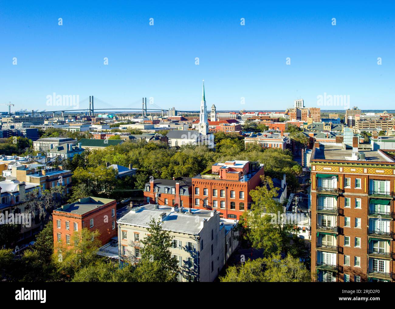Skyline of Savannah Savannah,Georgia, United States of America Stock ...