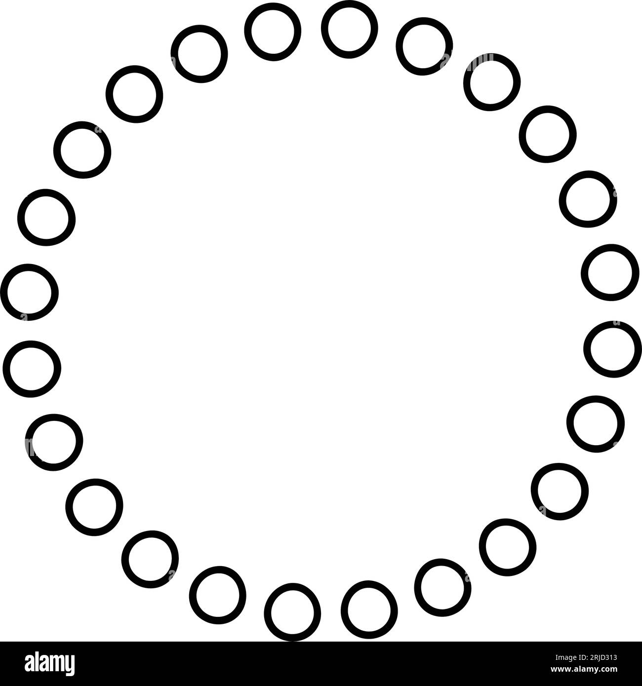 Circle frame border round design shape icon for decorative vintage ...