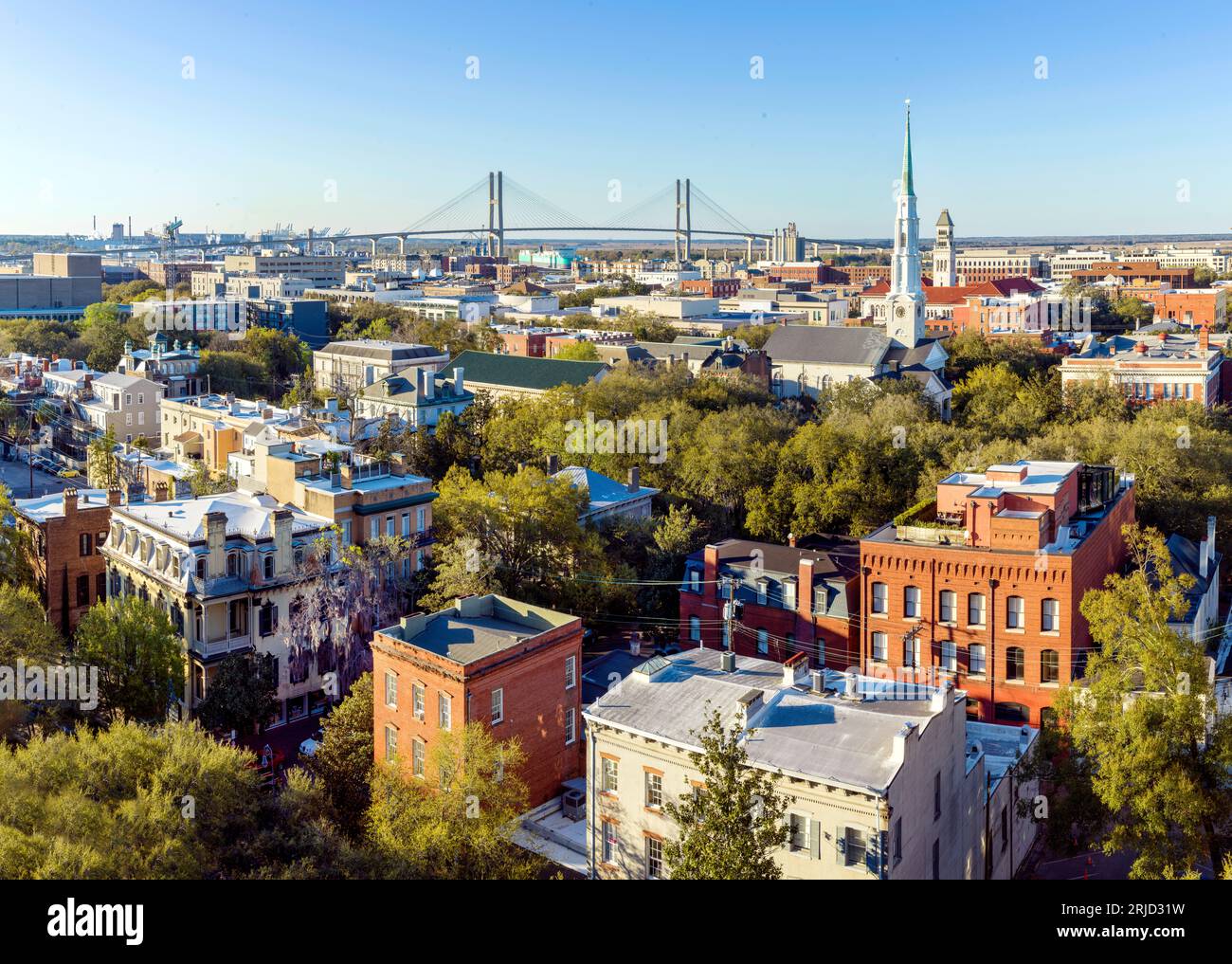 Skyline of Savannah Savannah,Georgia, United States of America Stock ...