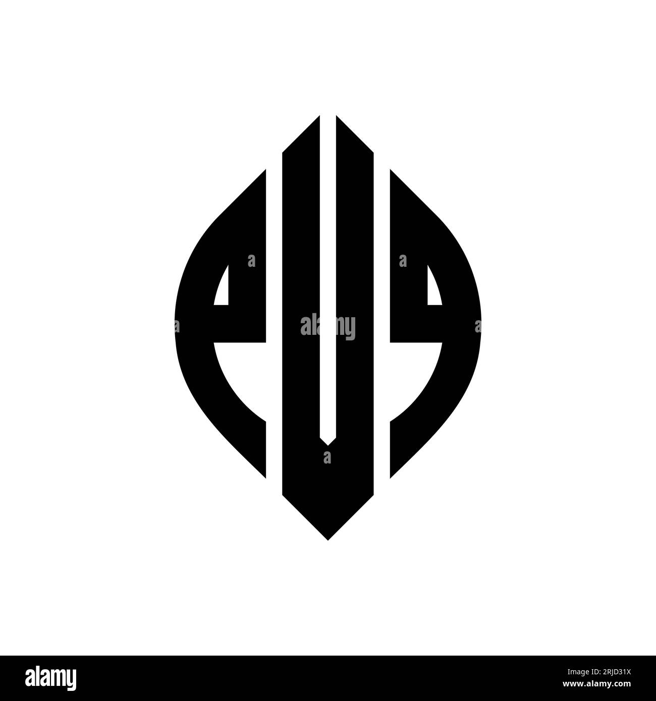 PVQ circle letter logo design with circle and ellipse shape. PVQ ...