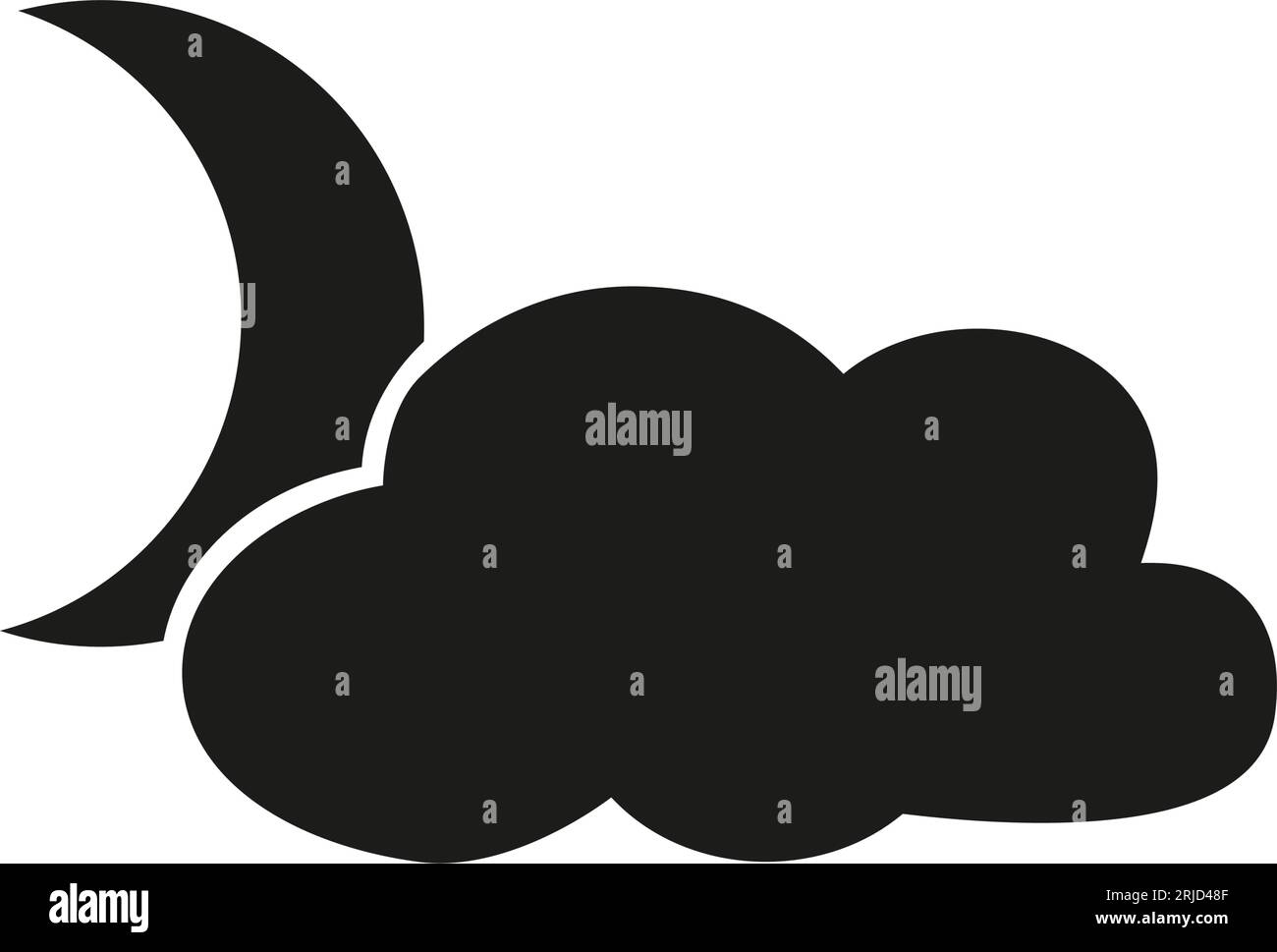 Cloudy night icon Stock Vector Image & Art - Alamy