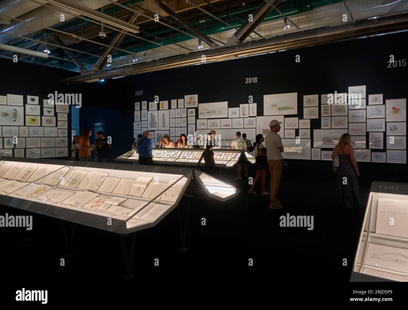 Norman foster retropspective at the pompidou hi-res stock photography ...