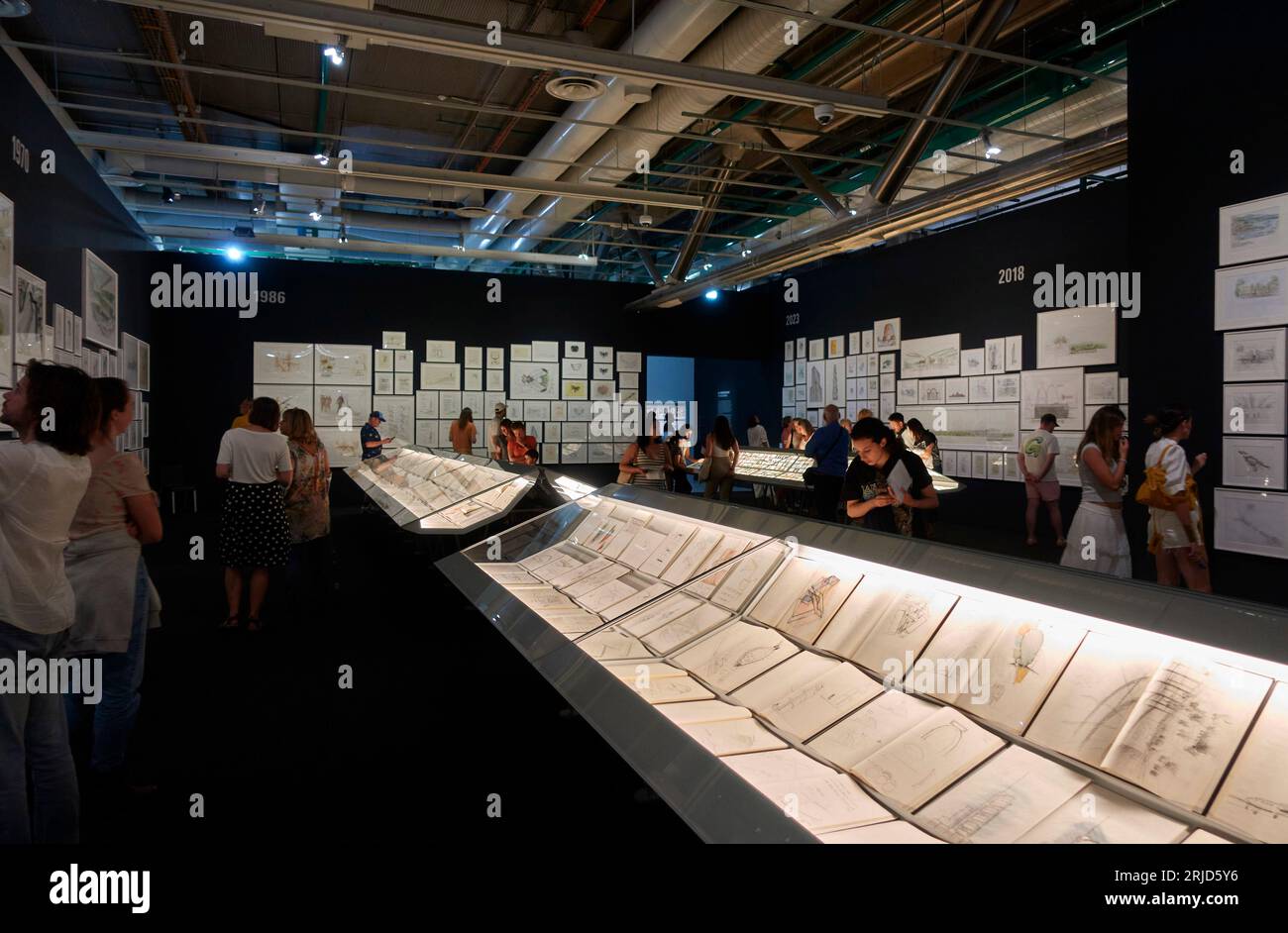 Norman foster retropspective at the pompidou hi-res stock photography ...