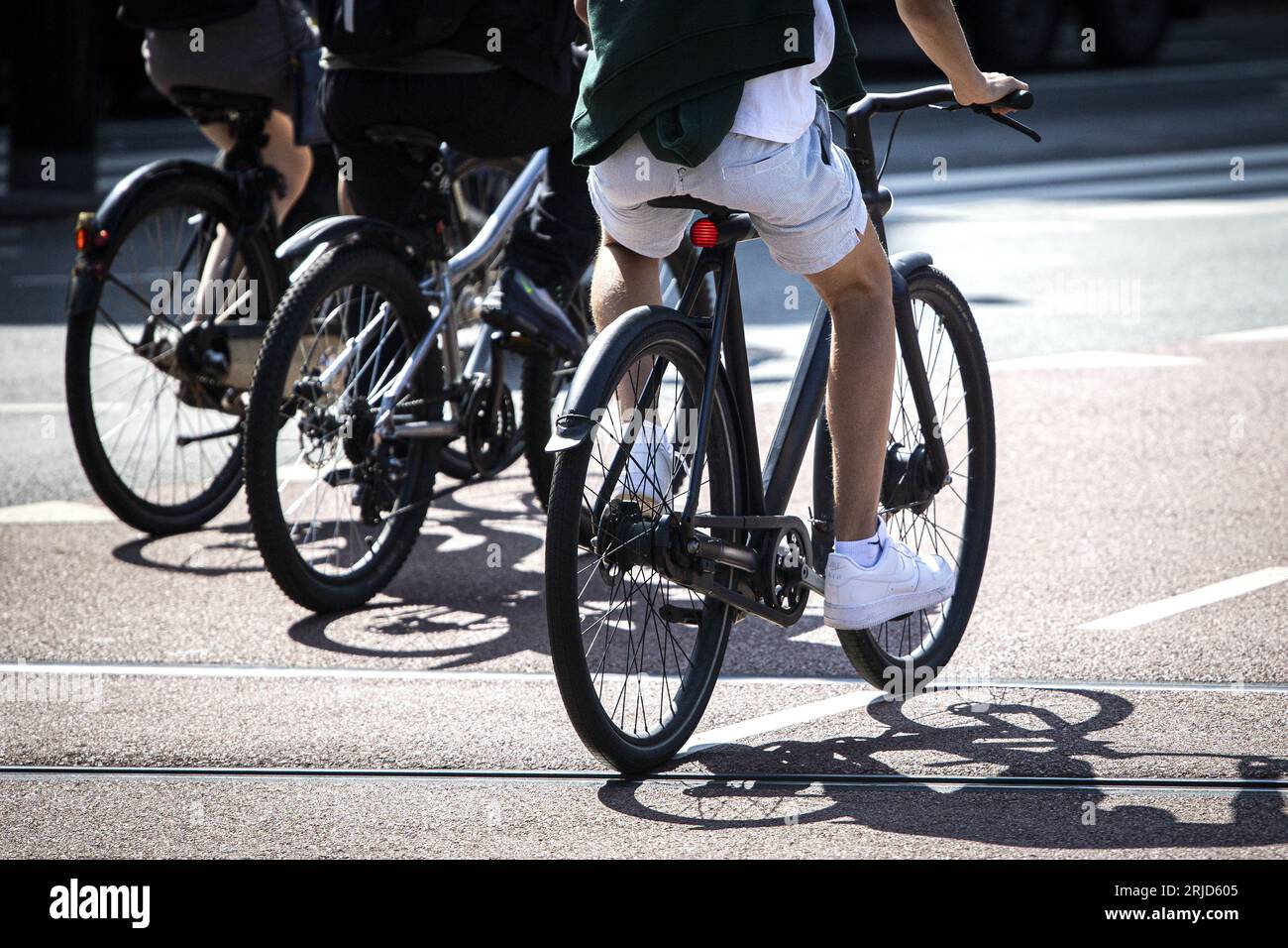 AMSTERDAM - A VanMoof bicycle in the center of Amsterdam. ANP RAMON VAN ...