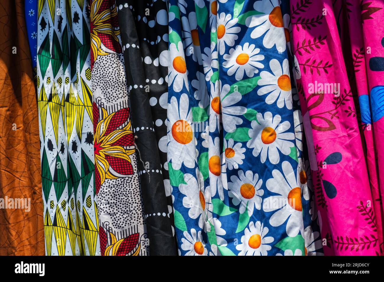 Colours of cloth marketplace – beautiful colored cloths from open ...