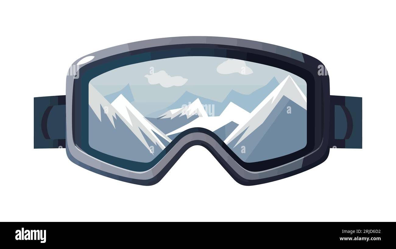 Winter sport icon. Goggles for skiing and snowboarding isolated on ...