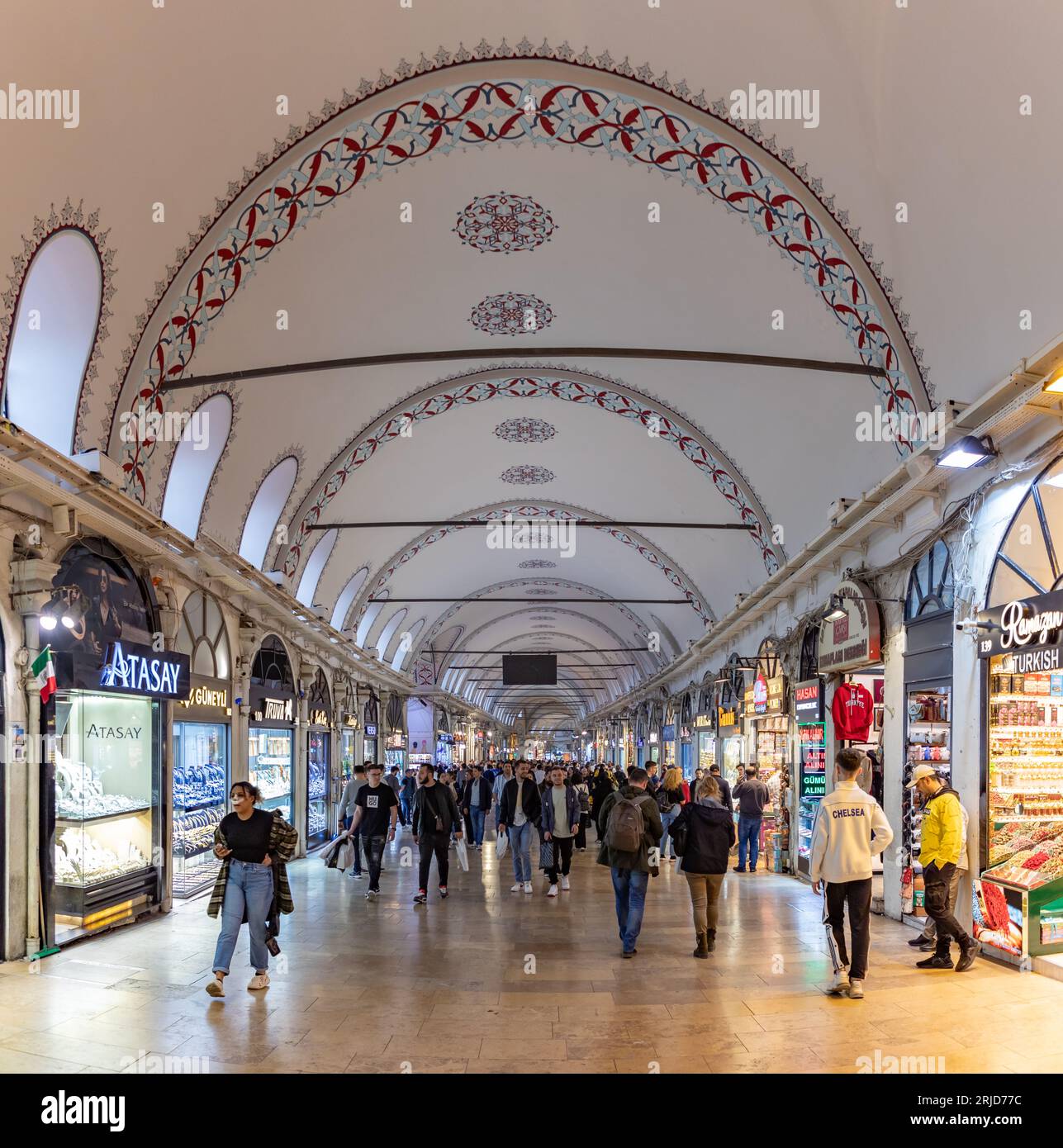 A picture of the shops inside the Grand Bazaar, in Istanbul Stock Photo ...