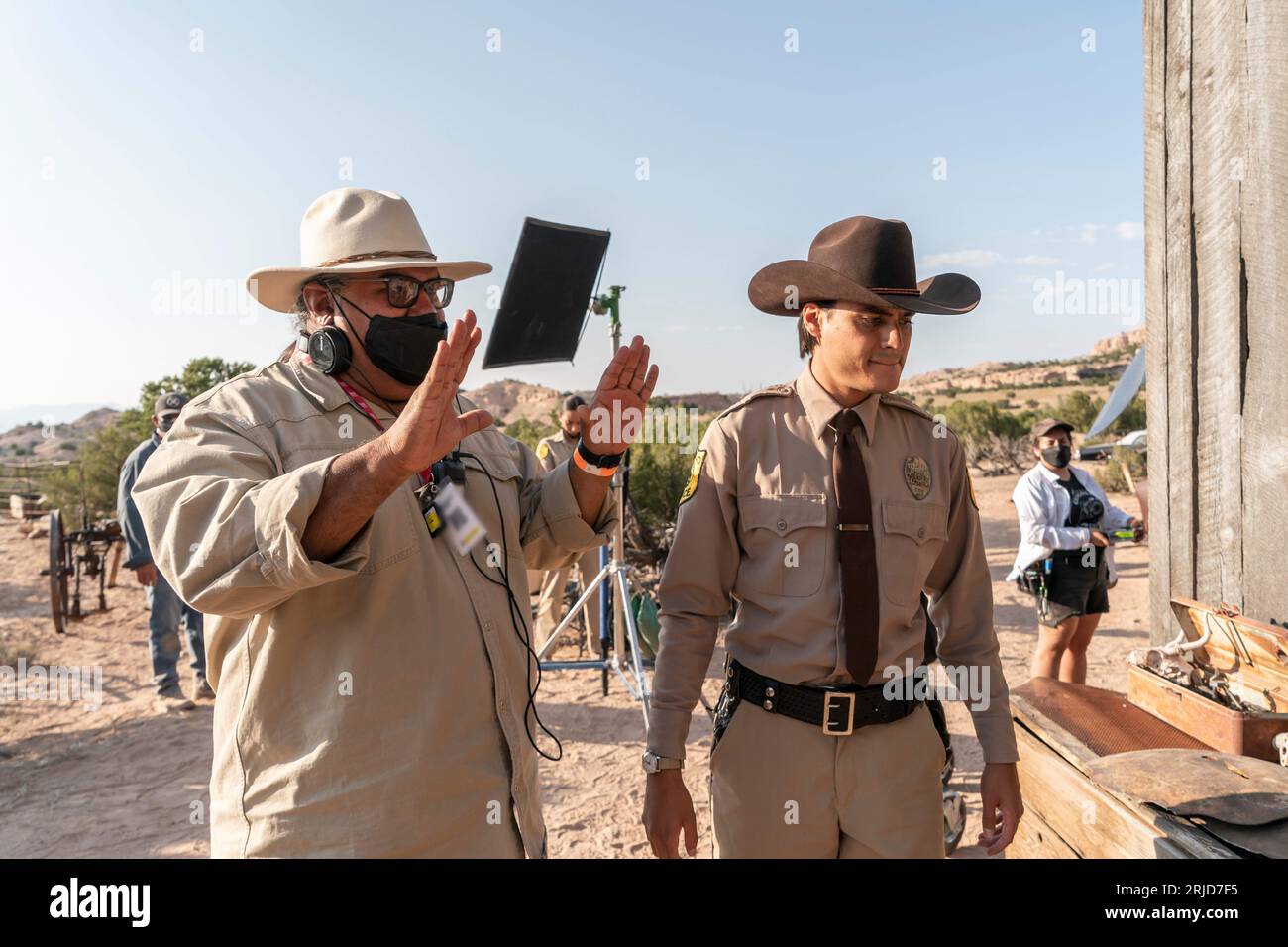 Executive Producer Chris Eyre and Kiowa Gordon as Jim Chee - "Dark ...