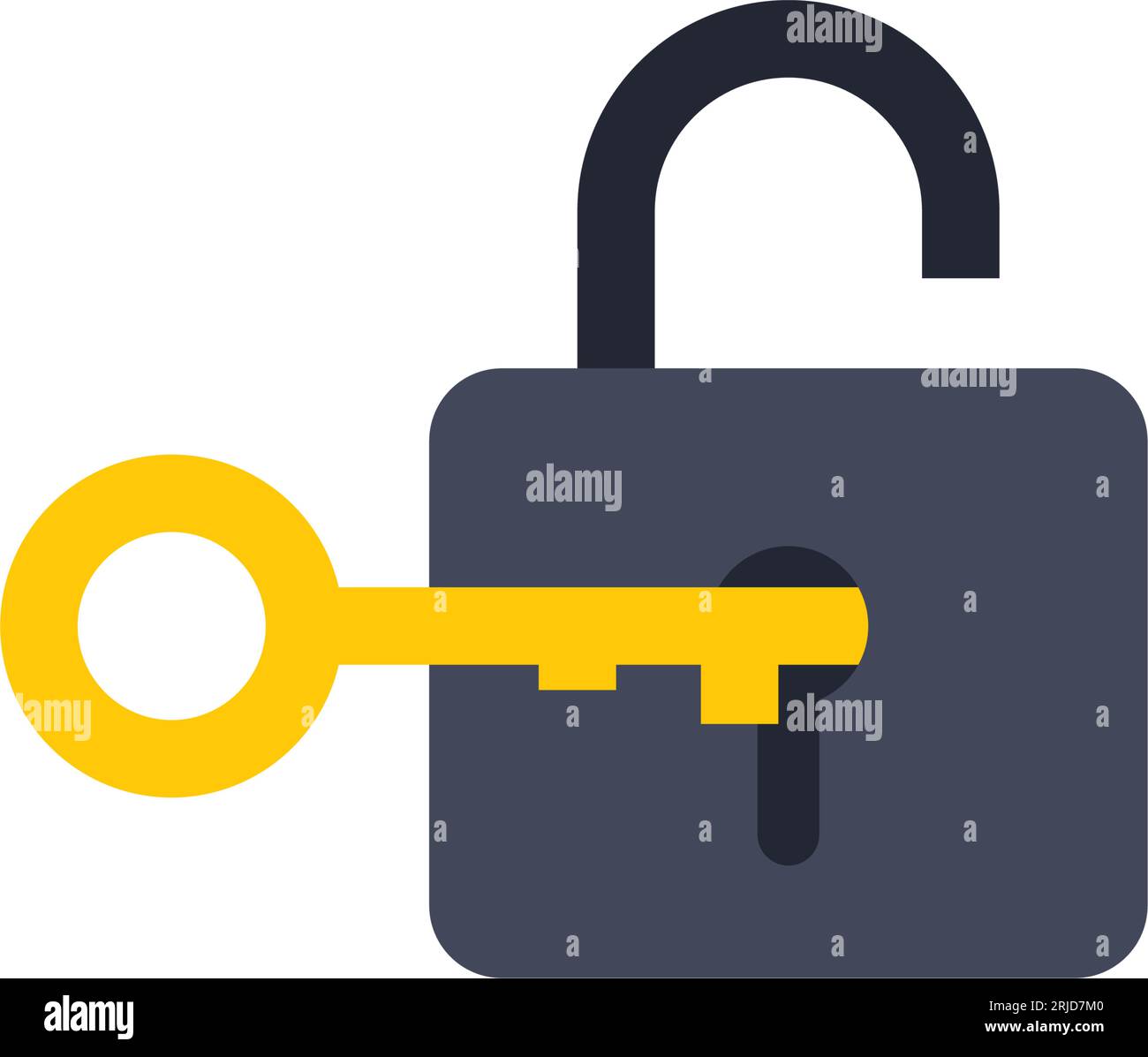 Lock with key vector icon Stock Vector Image & Art - Alamy
