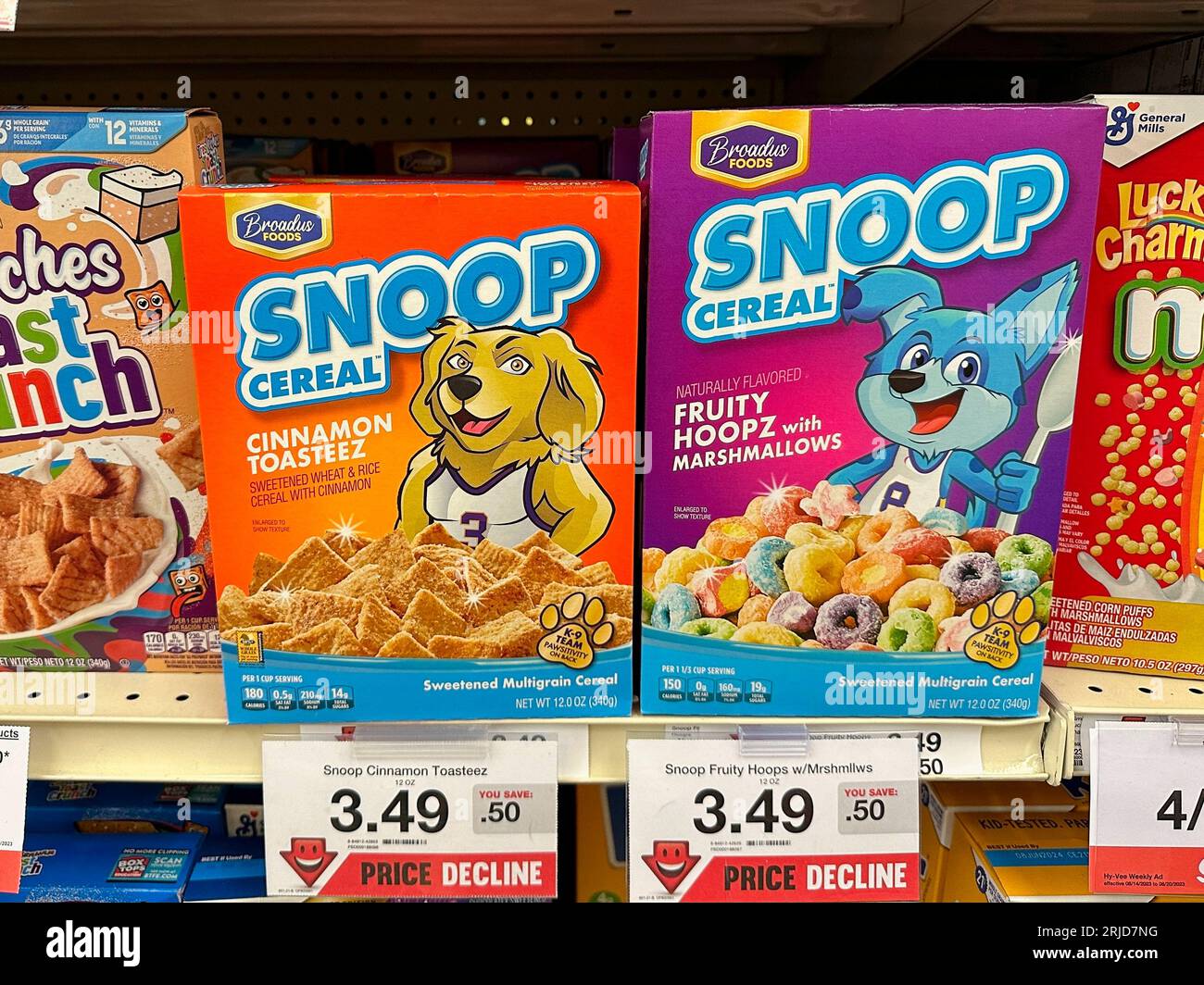 Snoop Cereal -- Cinnamon Toasteez and Fruity Hoopz Stock Photo - Alamy