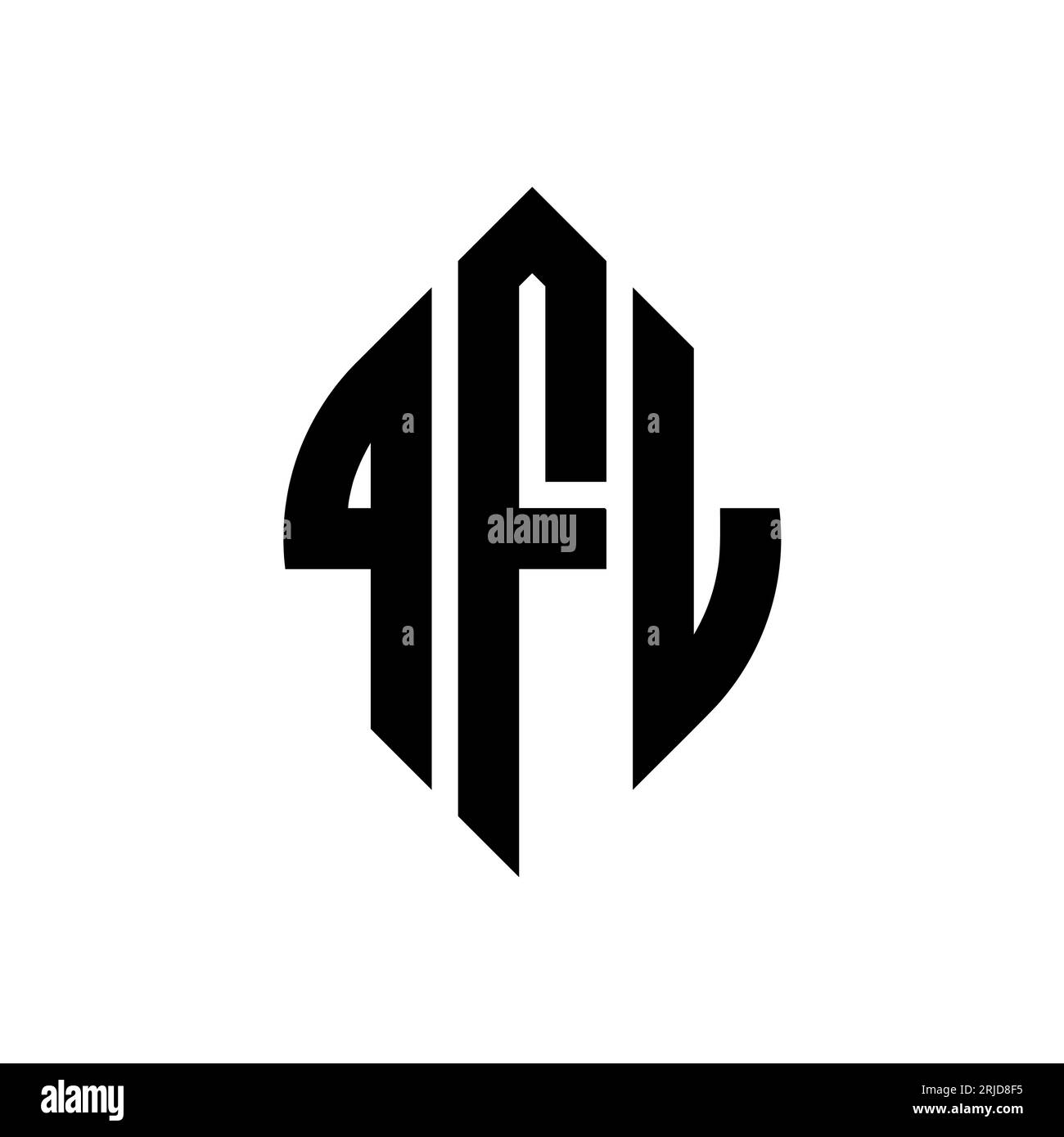 QFL circle letter logo design with circle and ellipse shape. QFL ...