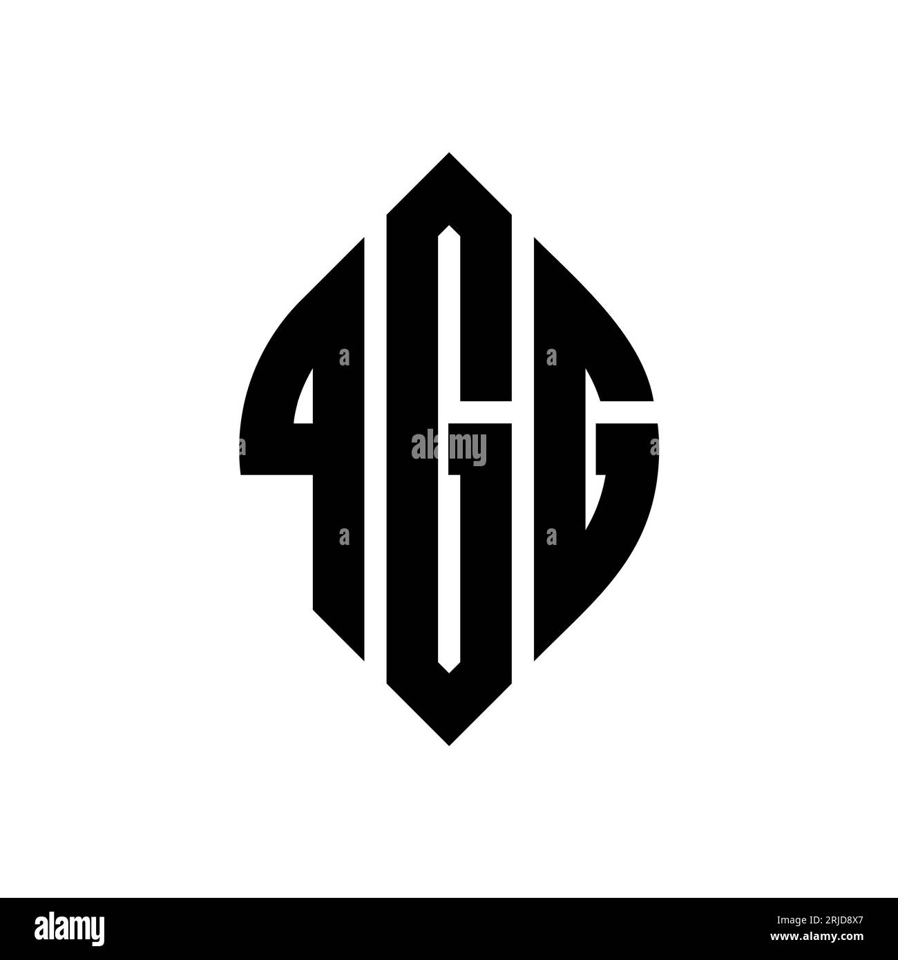 QGG circle letter logo design with circle and ellipse shape. QGG ...