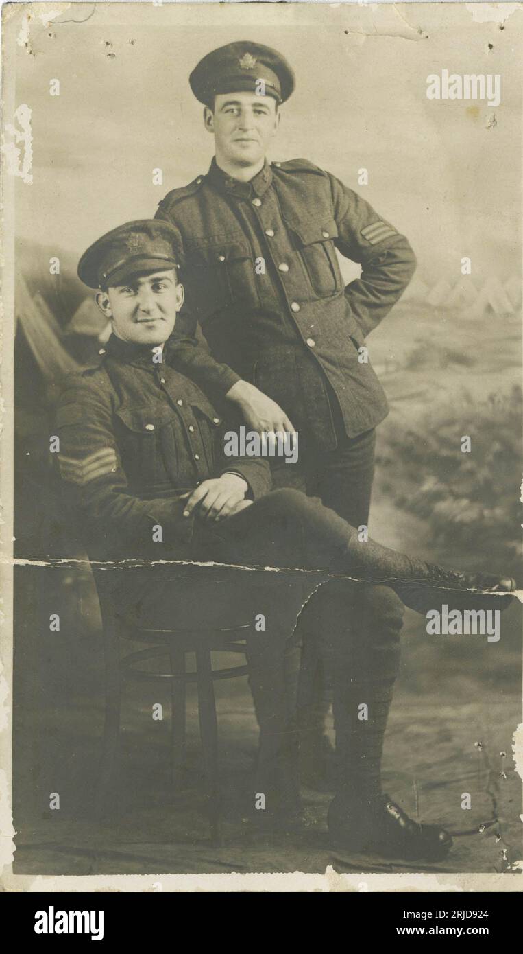 Tom Fixter (sitting) and Frank Fingland (standing), Staff Sergeants ...