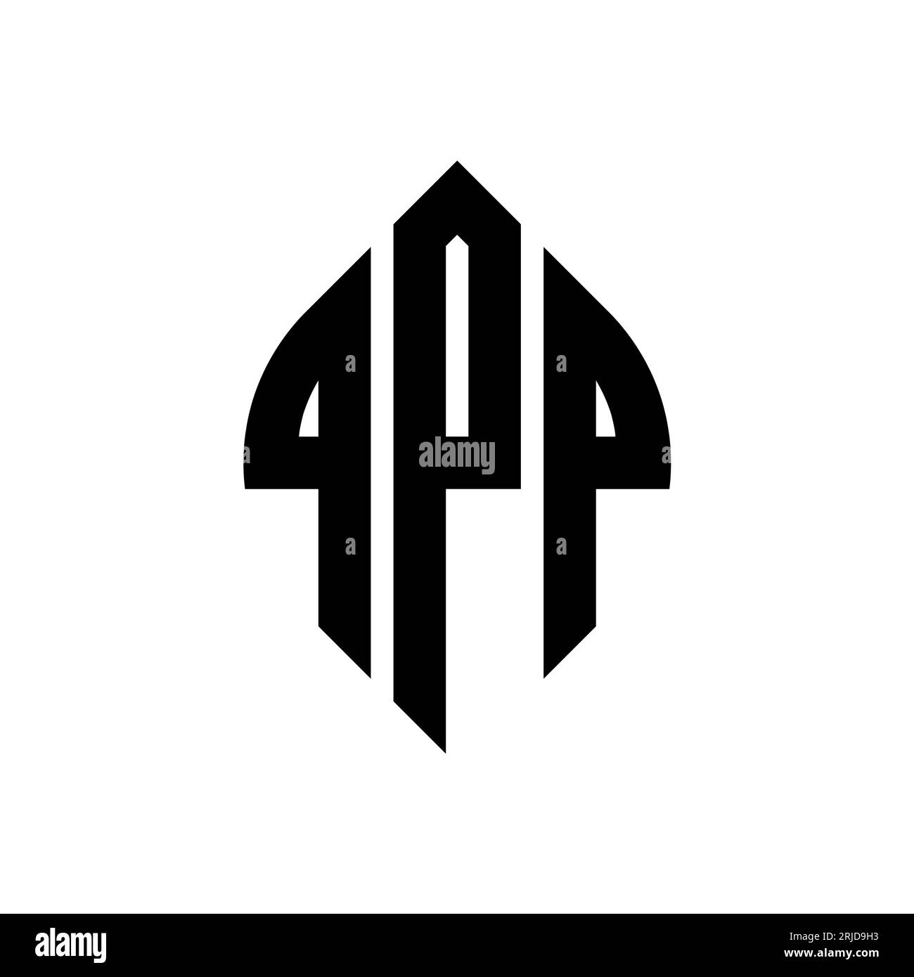 QPP circle letter logo design with circle and ellipse shape. QPP ...