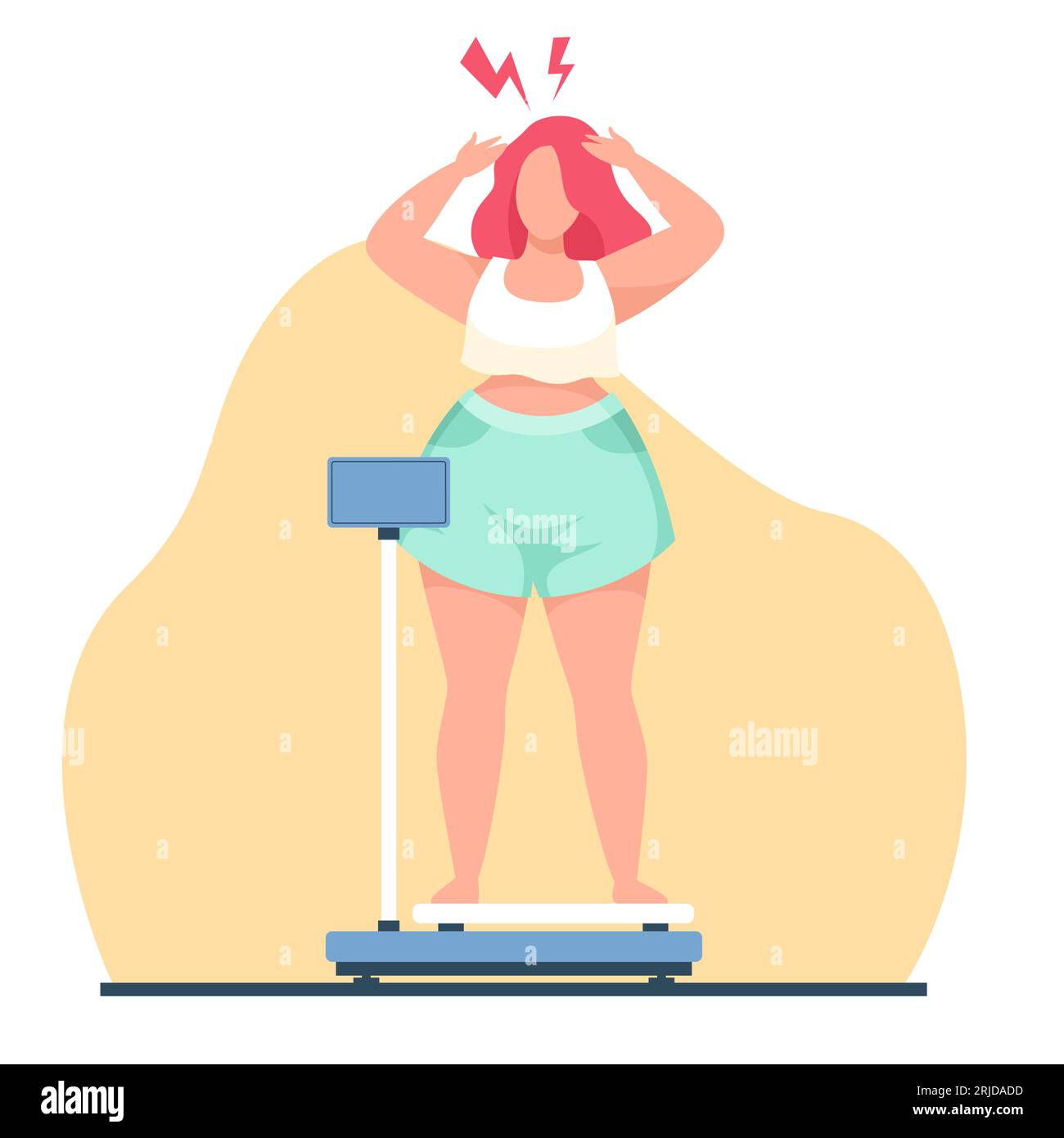 Overweight girl Stock Vector Images - Alamy