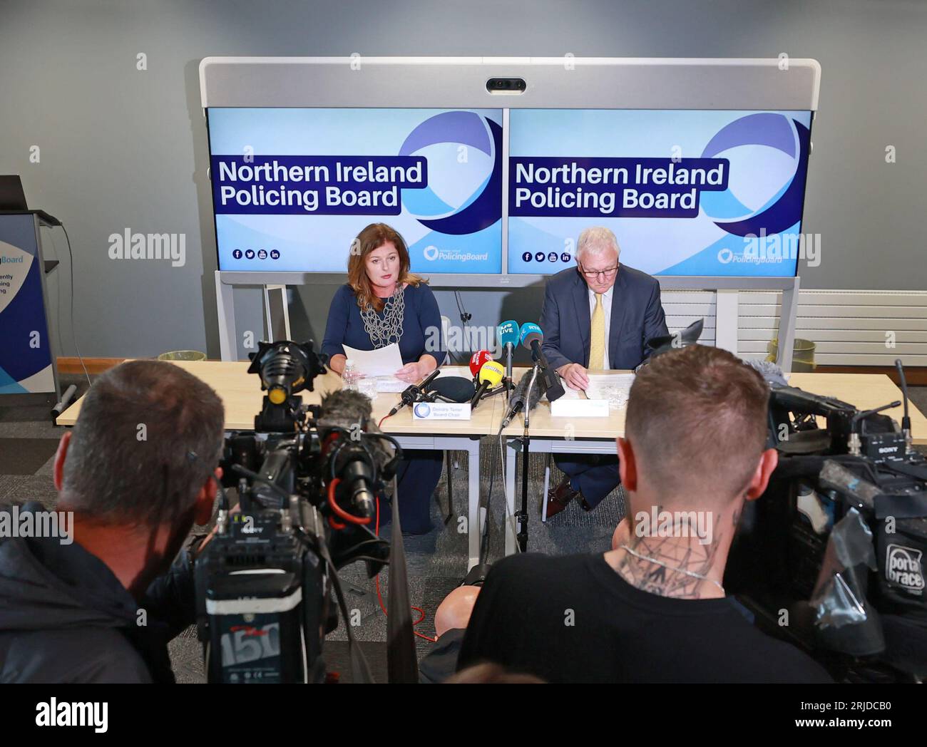 Policing Board Chair Deirdre Toner and Board Vice Chair Edgar Jardine ...