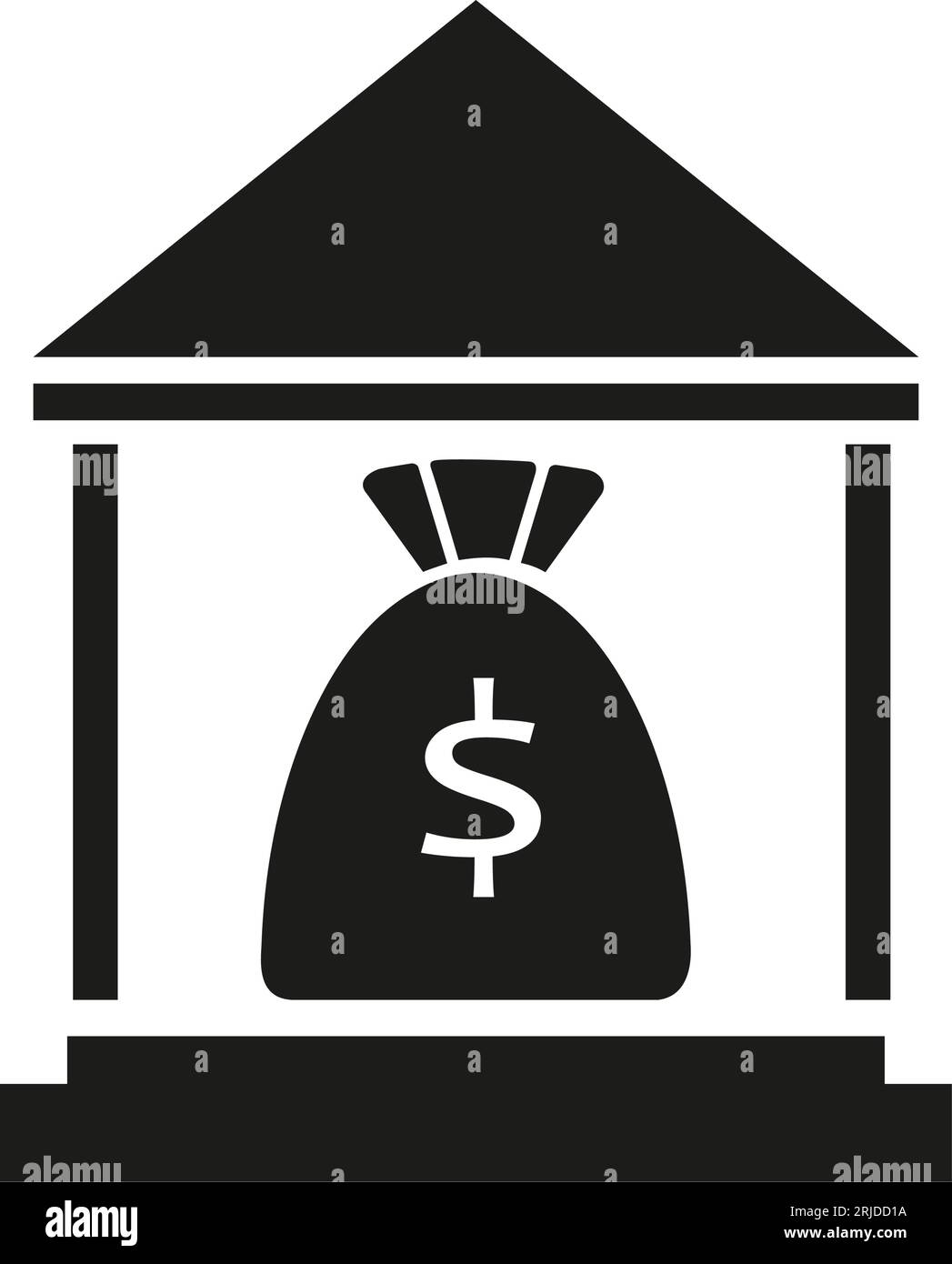 Money in bank as insurance concept simple icon Stock Vector Image & Art ...