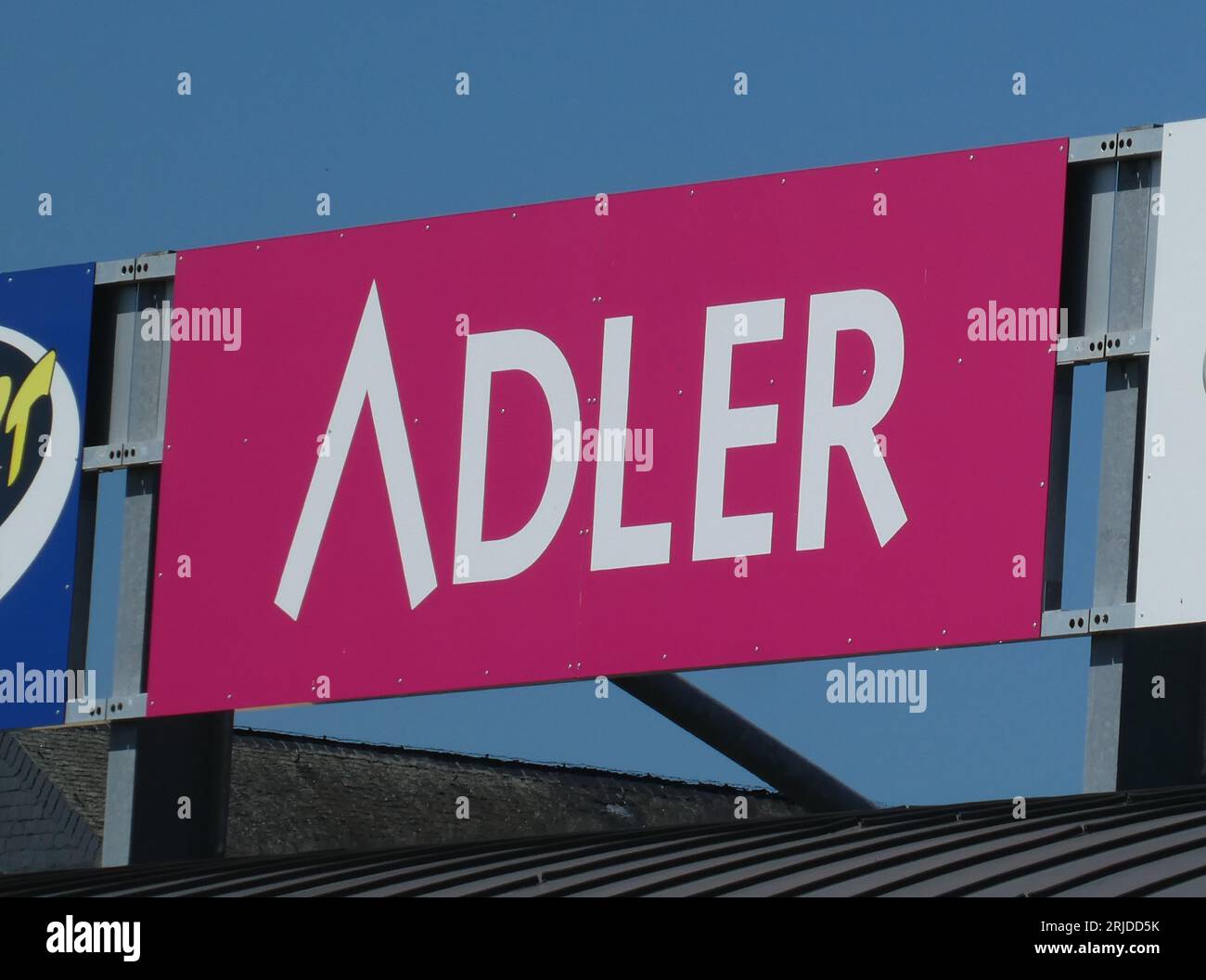 Cologne, Germany. 20th Aug, 2023. Adler Modemärkte logo, lettering ...