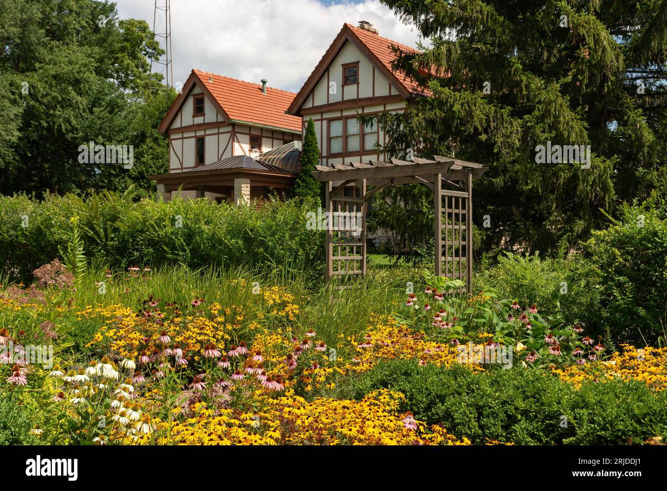 DeKalb, Illinois - United States - August 15th, 2023: Beautiful garden ...