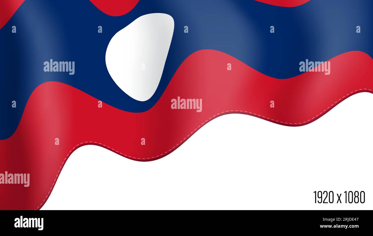 Lao country flag realistic independence day background. Laos ...