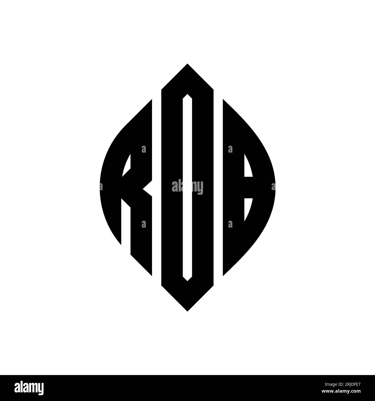 RDB circle letter logo design with circle and ellipse shape. RDB ...