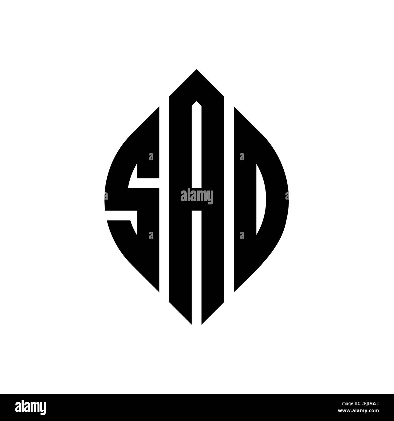 SAO circle letter logo design with circle and ellipse shape. SAO ...