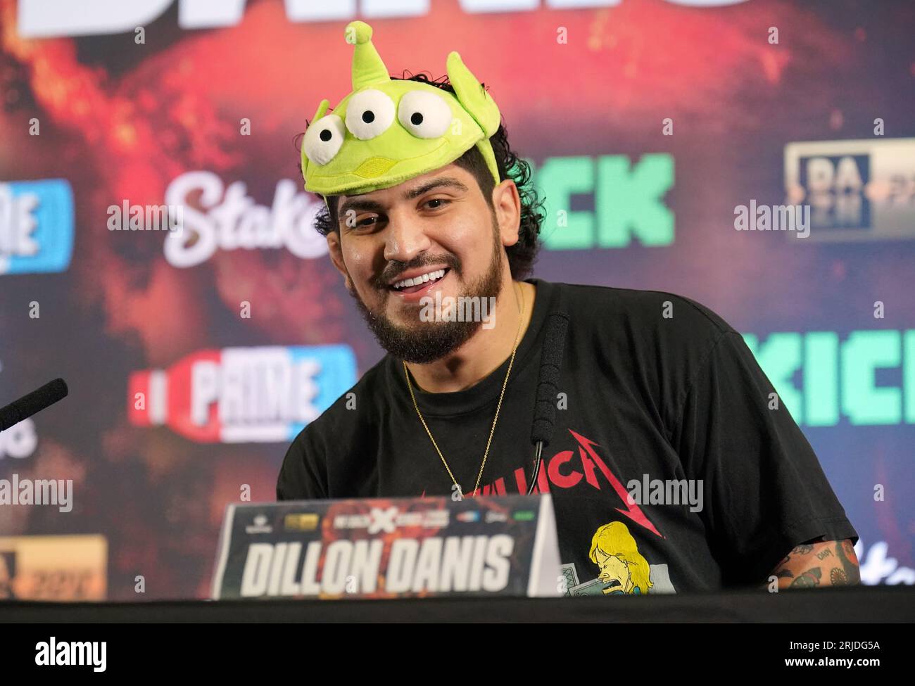 Dillon Danis during a press conference at the OVO Arena Wembley, London ...