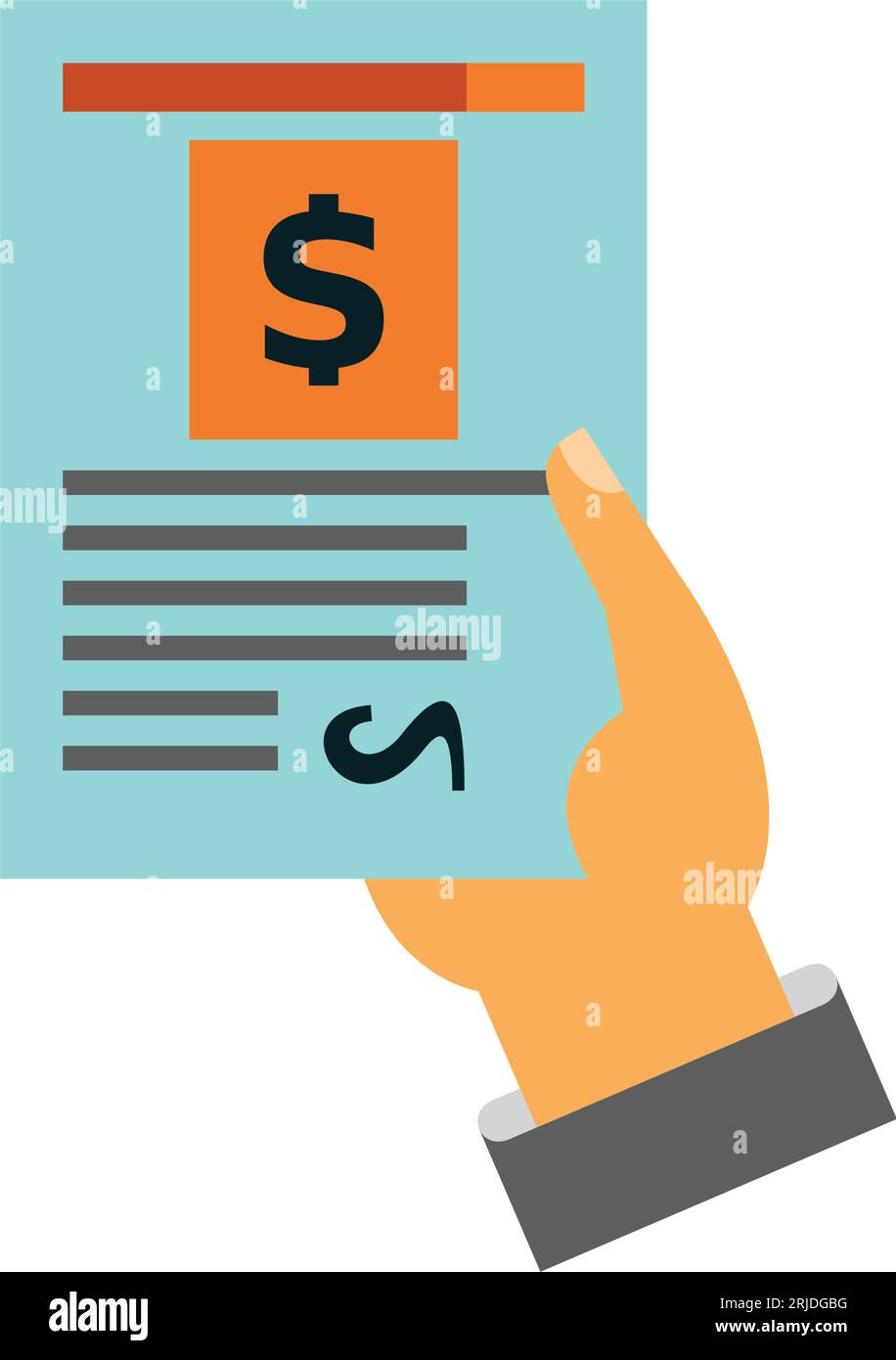 Hand holding financial check icon Stock Vector Image & Art - Alamy