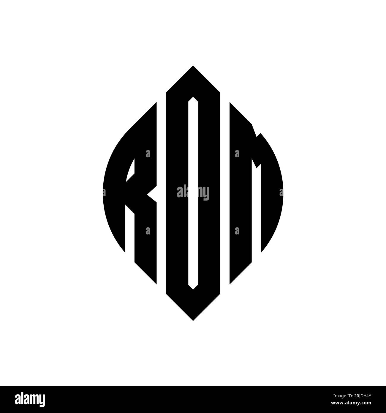 RDM circle letter logo design with circle and ellipse shape. RDM ...